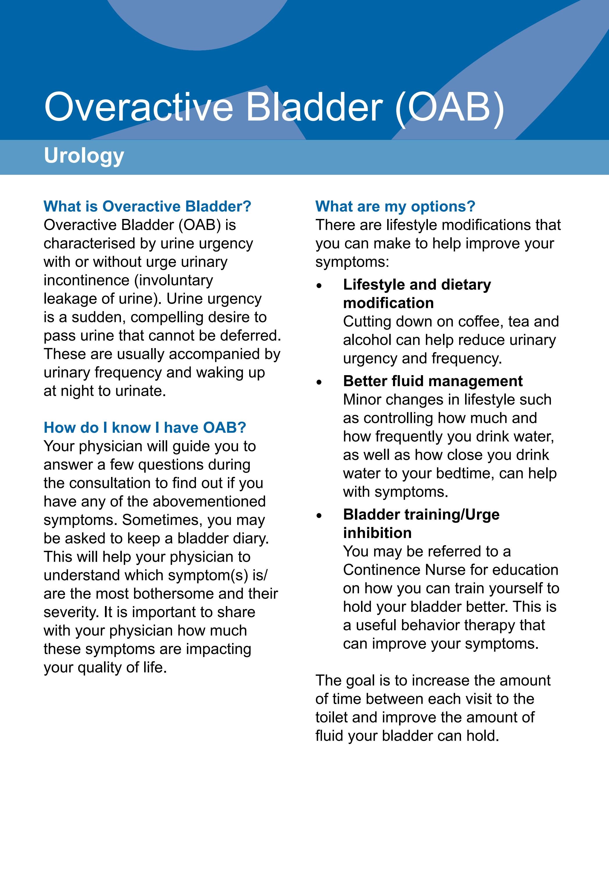 Overactive Bladder Oab By Yishun Health Issuu