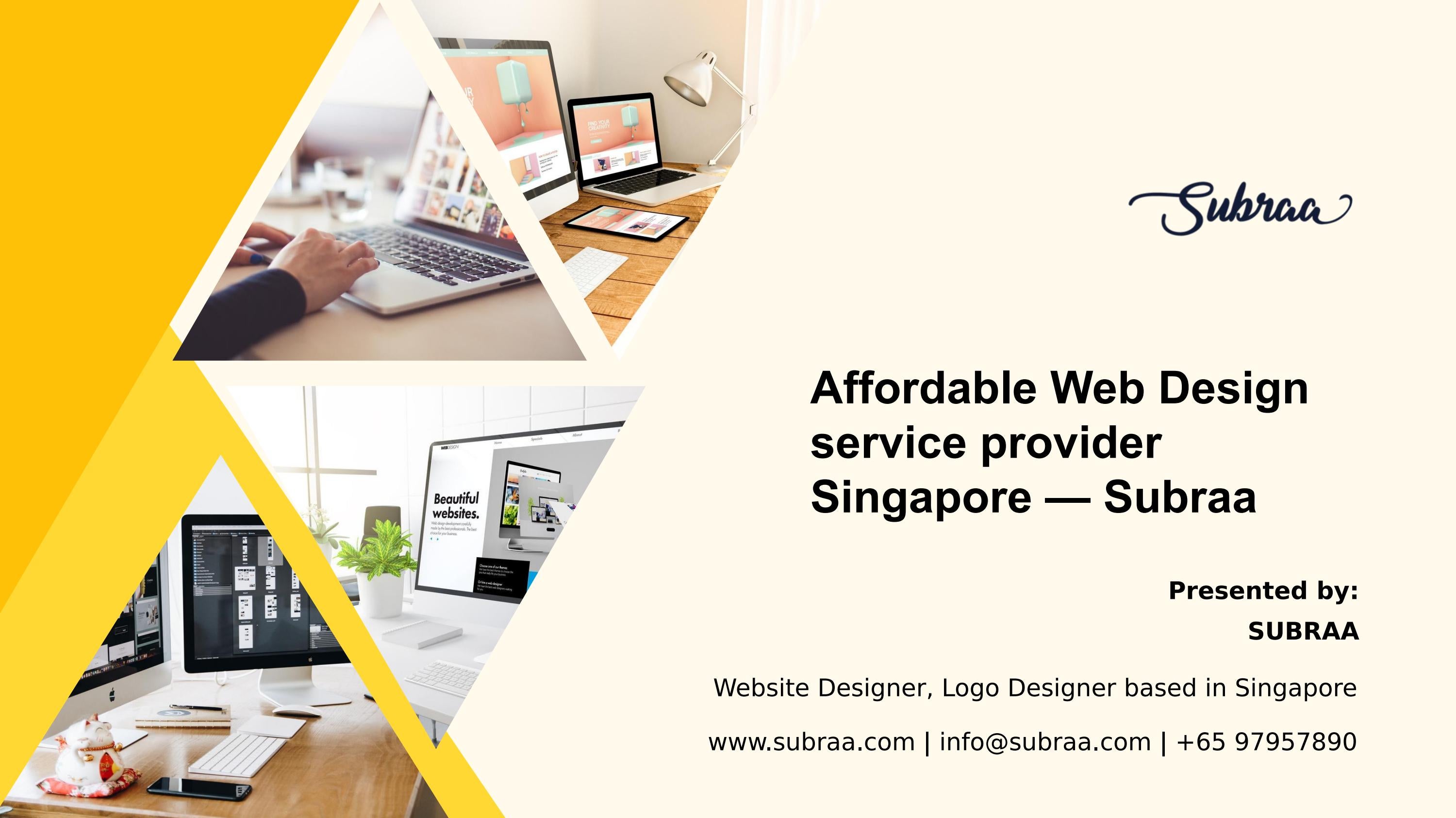 Affordable Web Design service provider Singapore — Subraa by Subra Mani ...