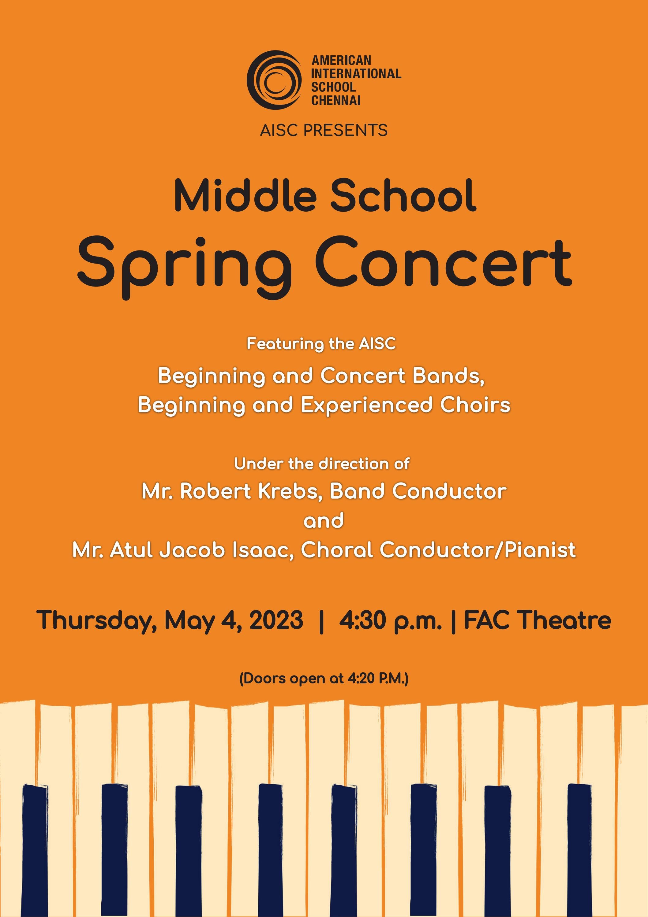 MS Spring Concert 2023 by American International School Chennai - Issuu