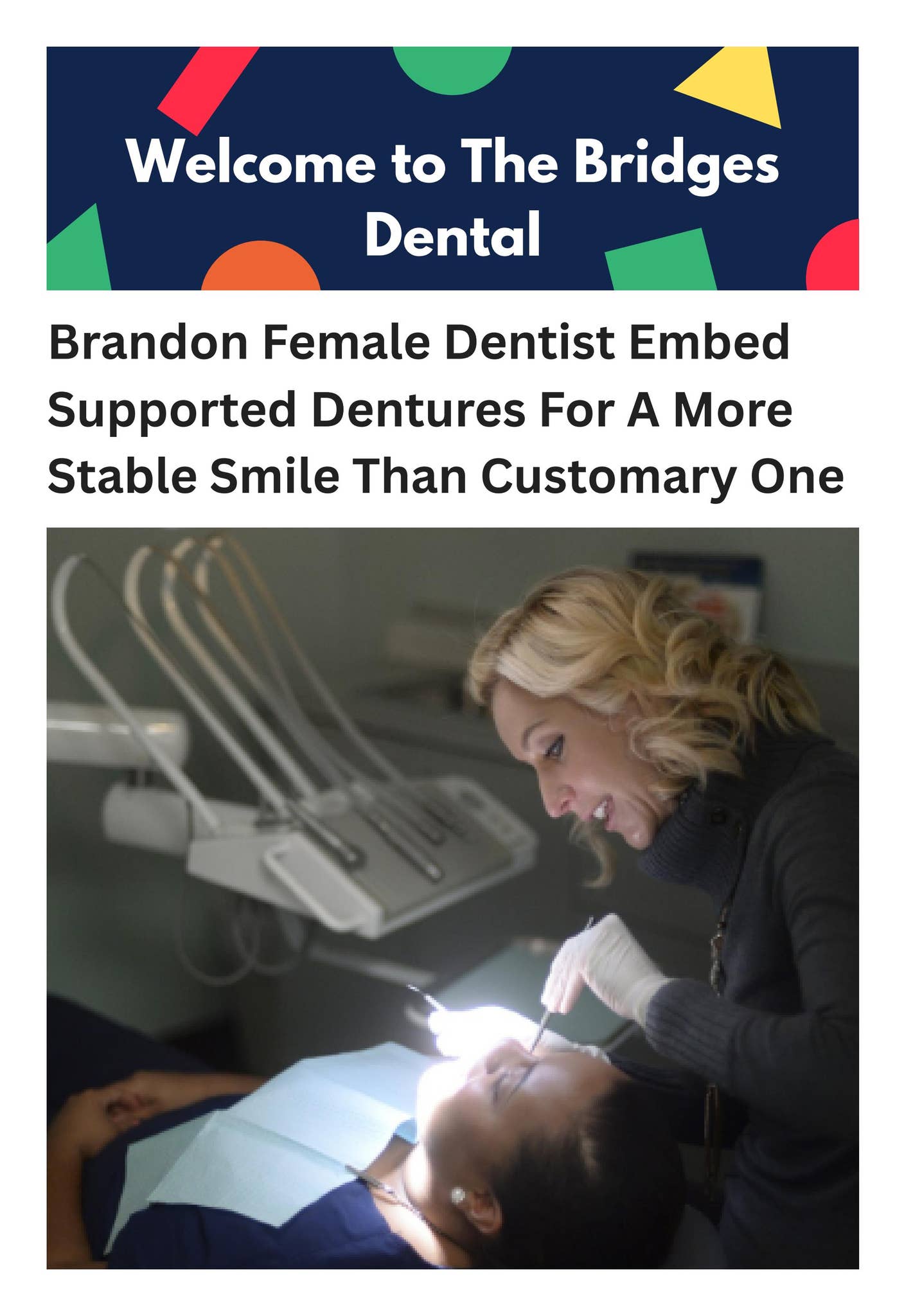 Brandon Female Dentist Embed Supported Dentures For A More Stable Smile ...