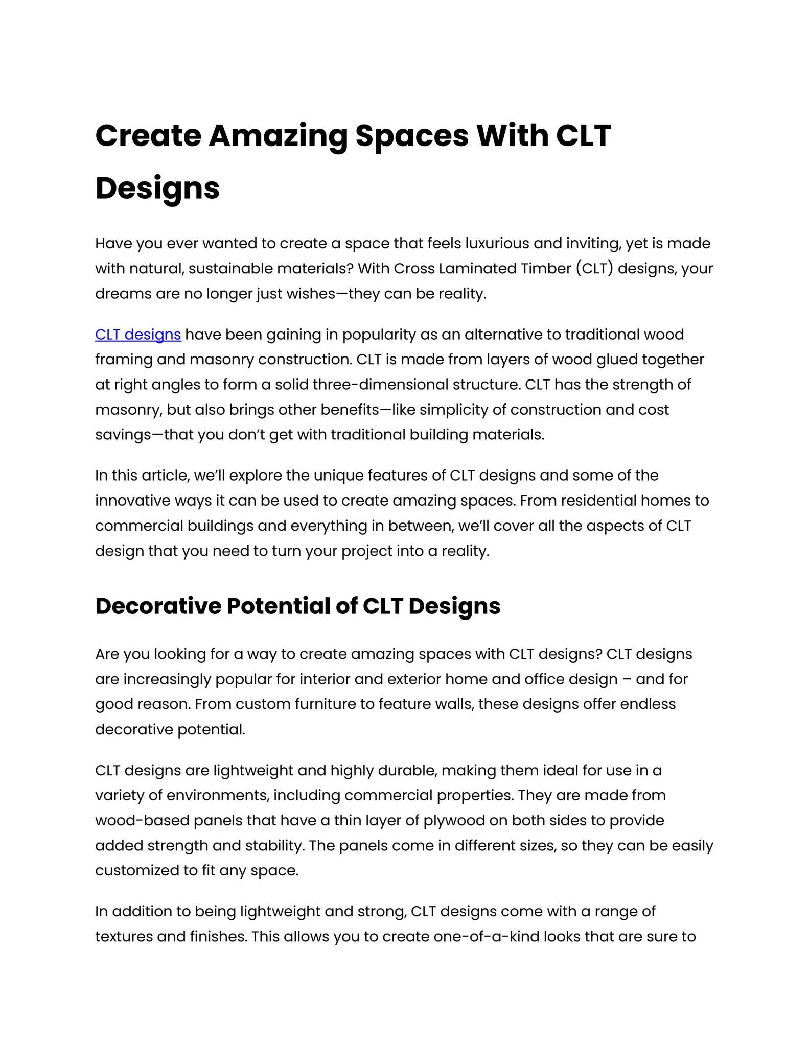 Create Amazing Spaces With CLT Designs by jason rany - Issuu