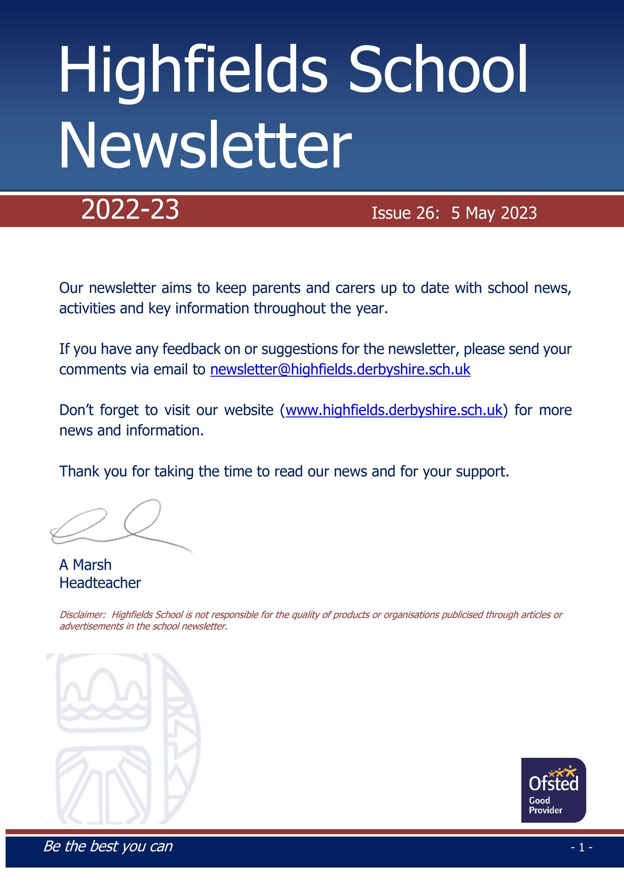 Issue 26 by Highfields School - Issuu