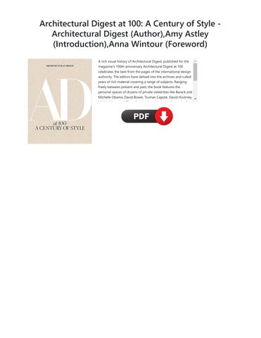 Architectural Digest at 100: A Century of Style - Architectural Digest ...