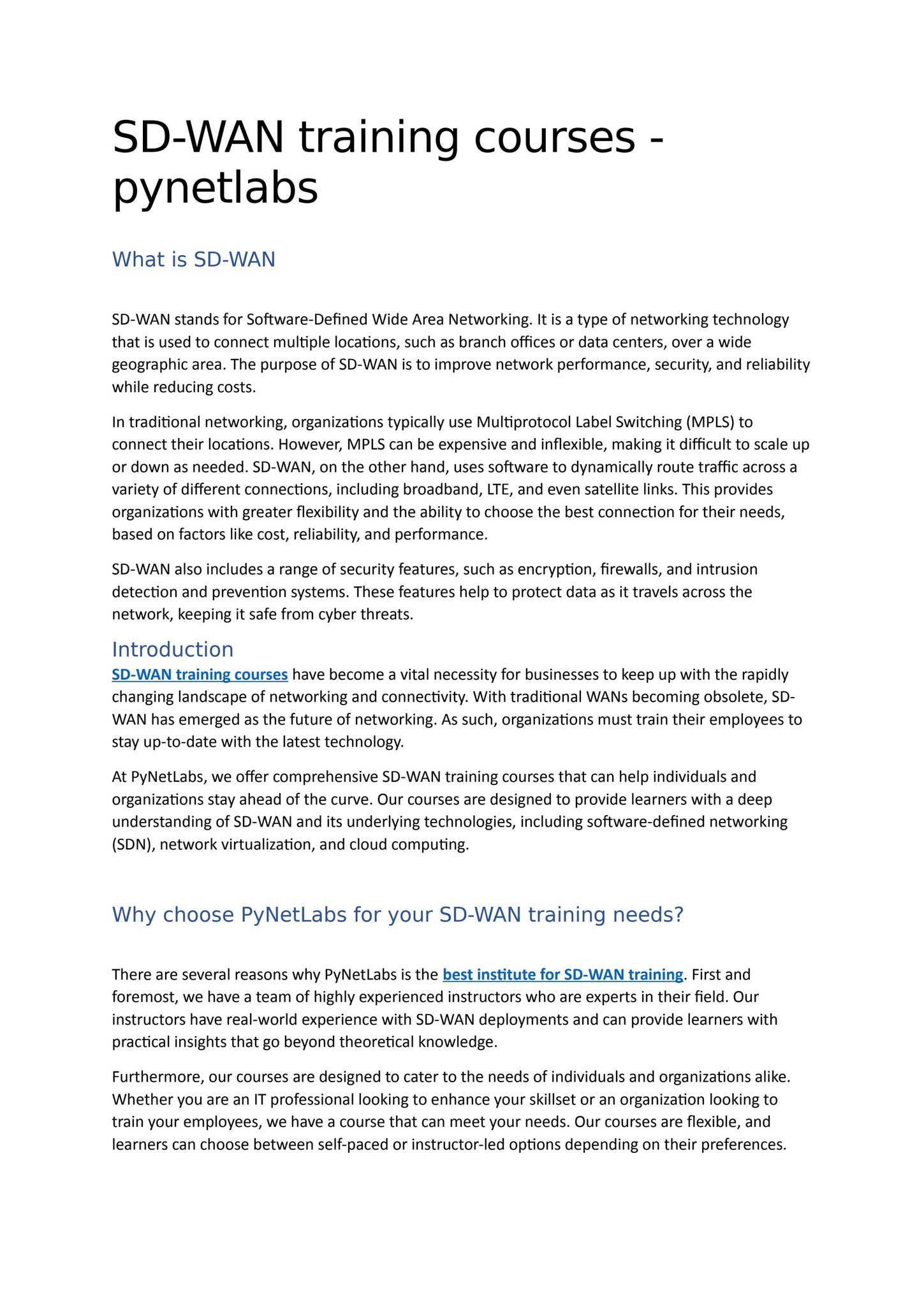 SD-WAN training courses - pynetlabs by seoaryan97 - Issuu