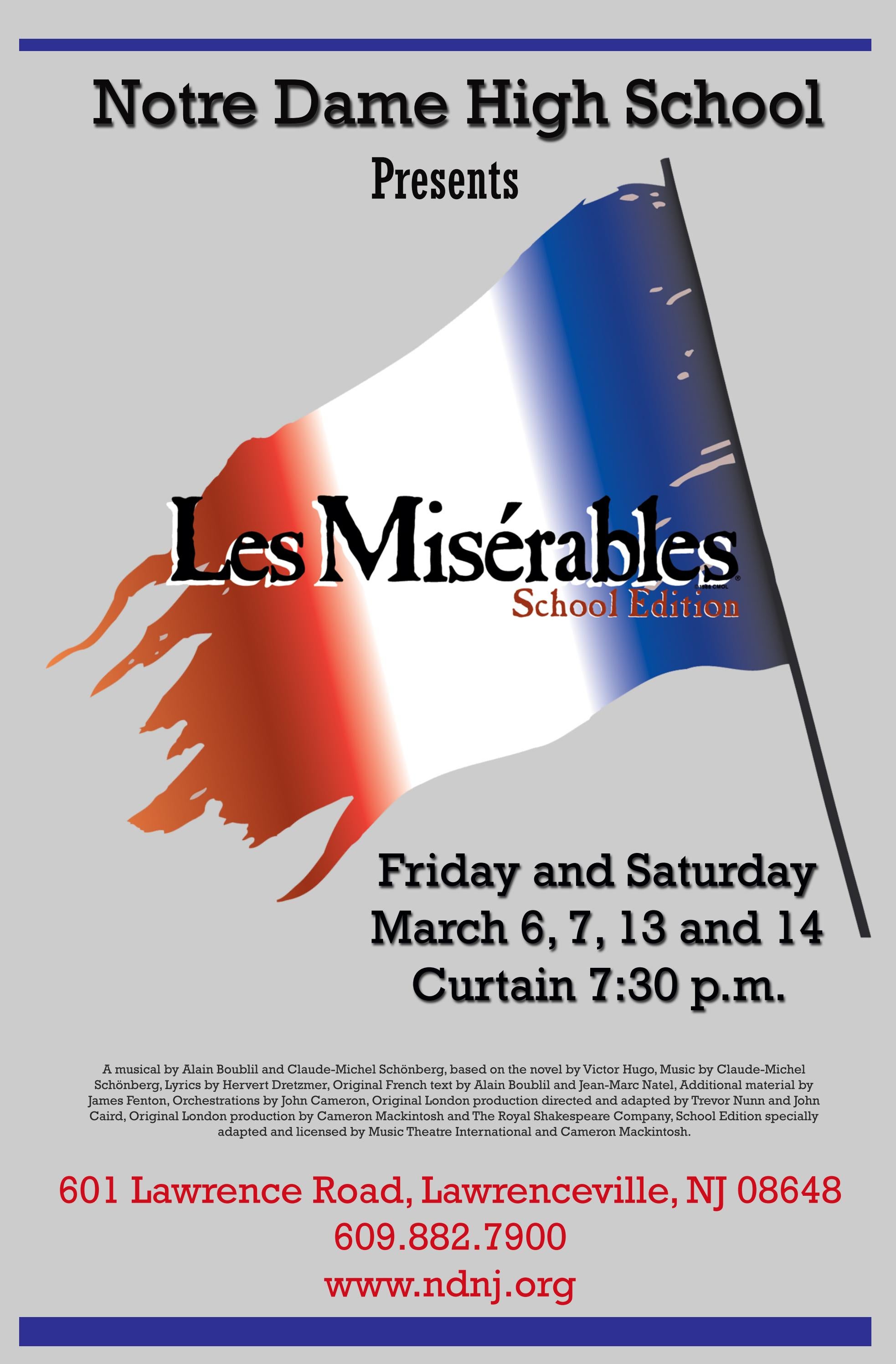 2015 Les Miserables Playbill by Notre Dame High School, Lawrenceville ...