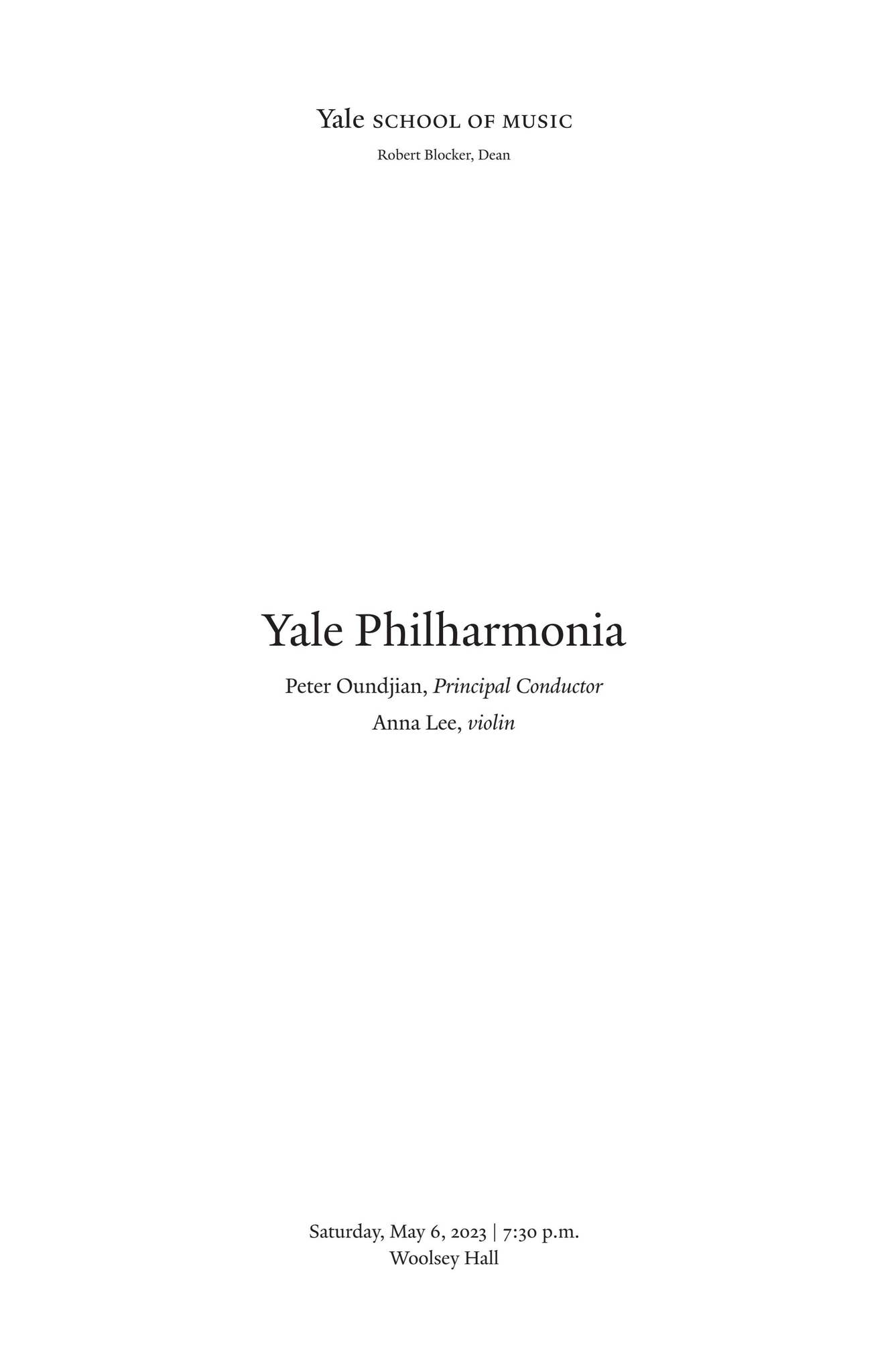 Yale Philharmonia, Peter Oundjian, principal conductor & Anna Lee ...
