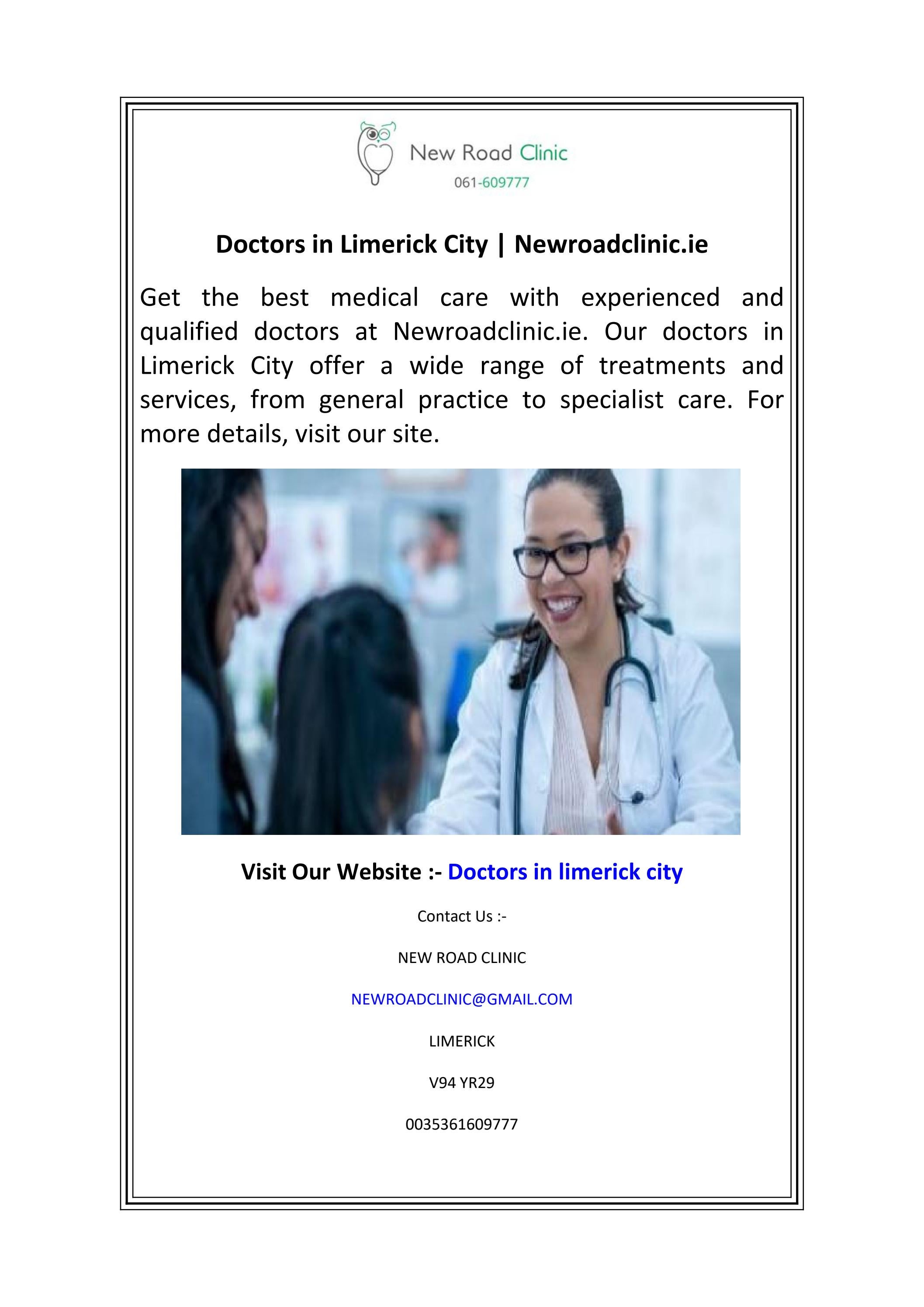 Doctors in Limerick City | Newroadclinic.ie by New road Clinic - Issuu