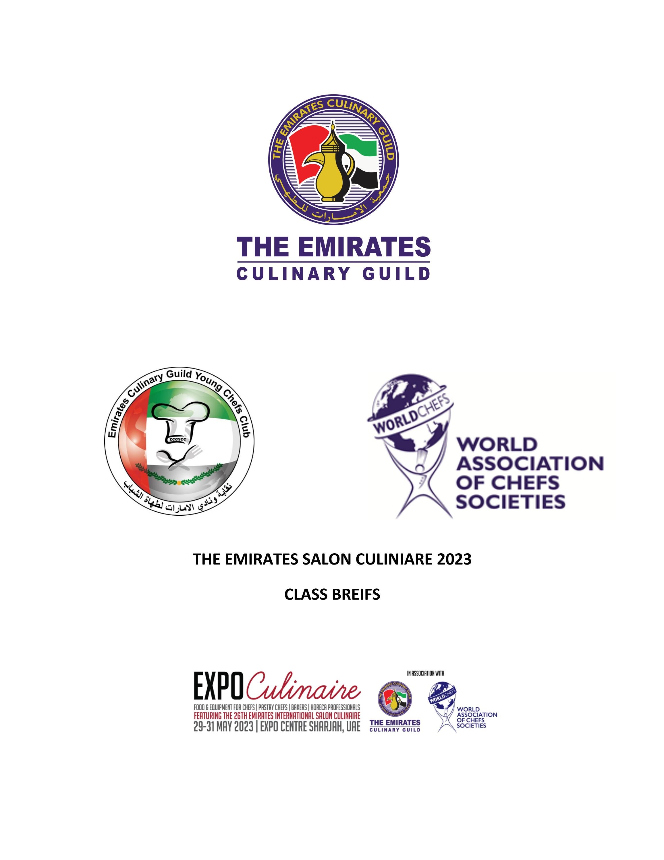 The Emirates Salon Culinaire 2023 Class Briefs by The Emirates Culinary ...