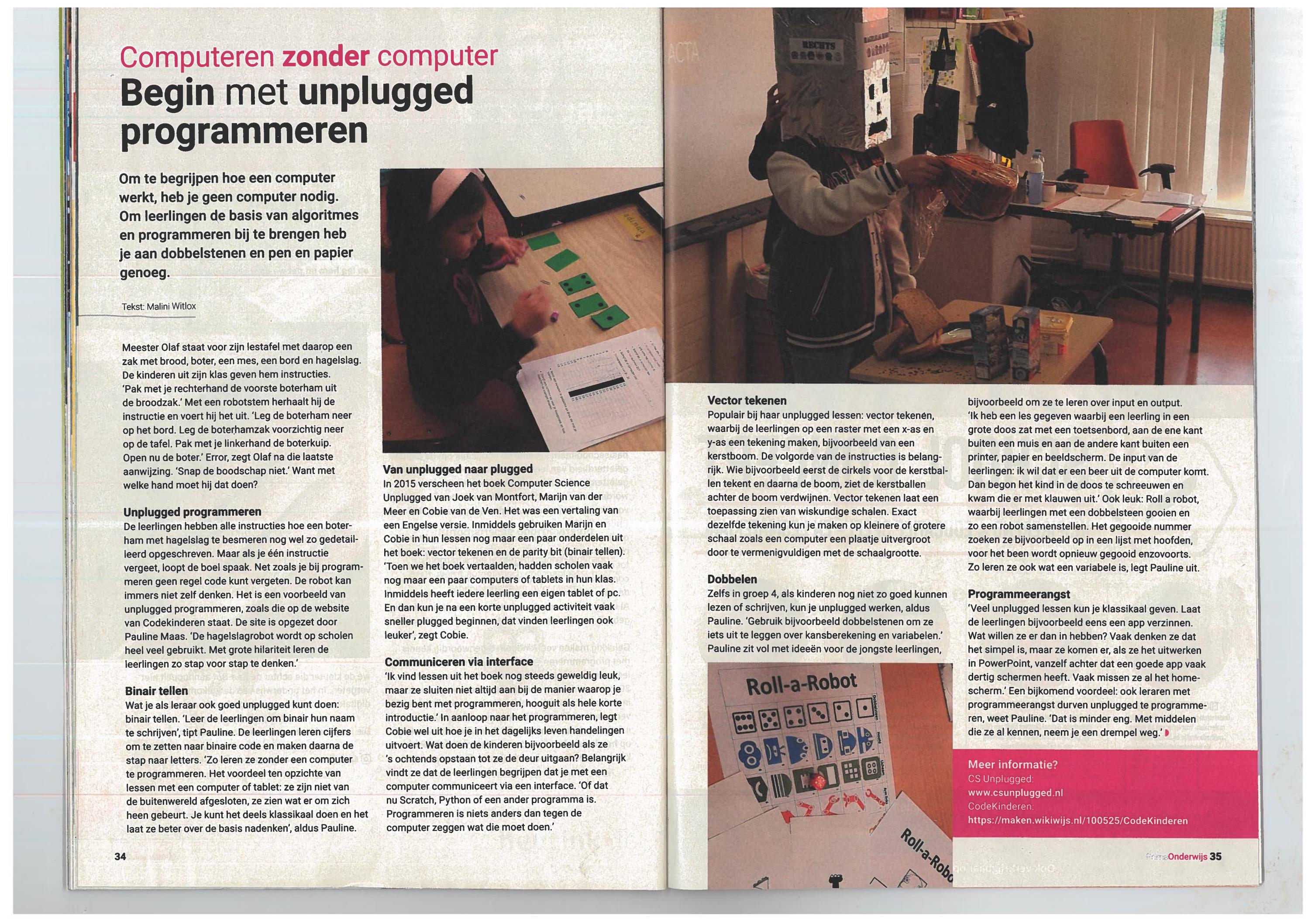 Computeren zonder computer: begin met unplugged programmeren by Malini Witlox - Issuu