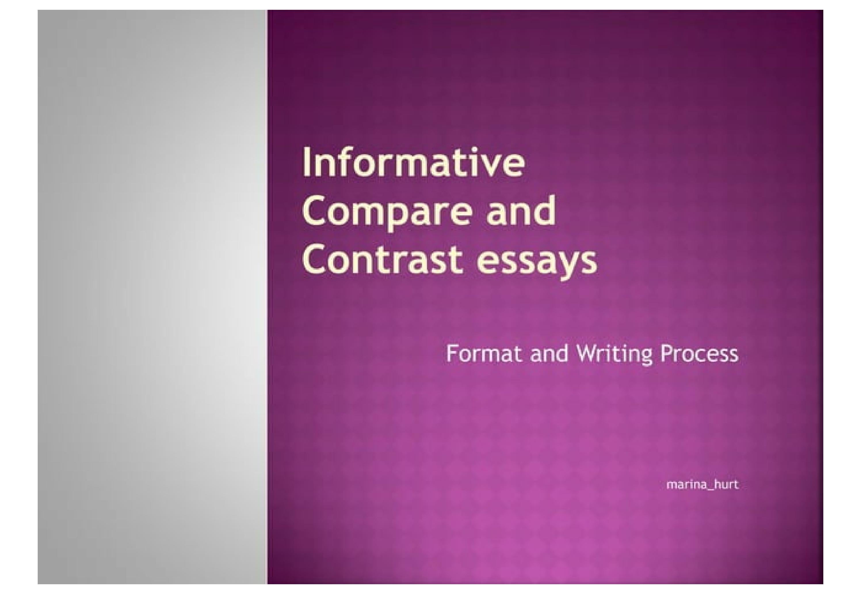 Comparison Or Contrast Essay Notes By Jessica Lawson Issuu
