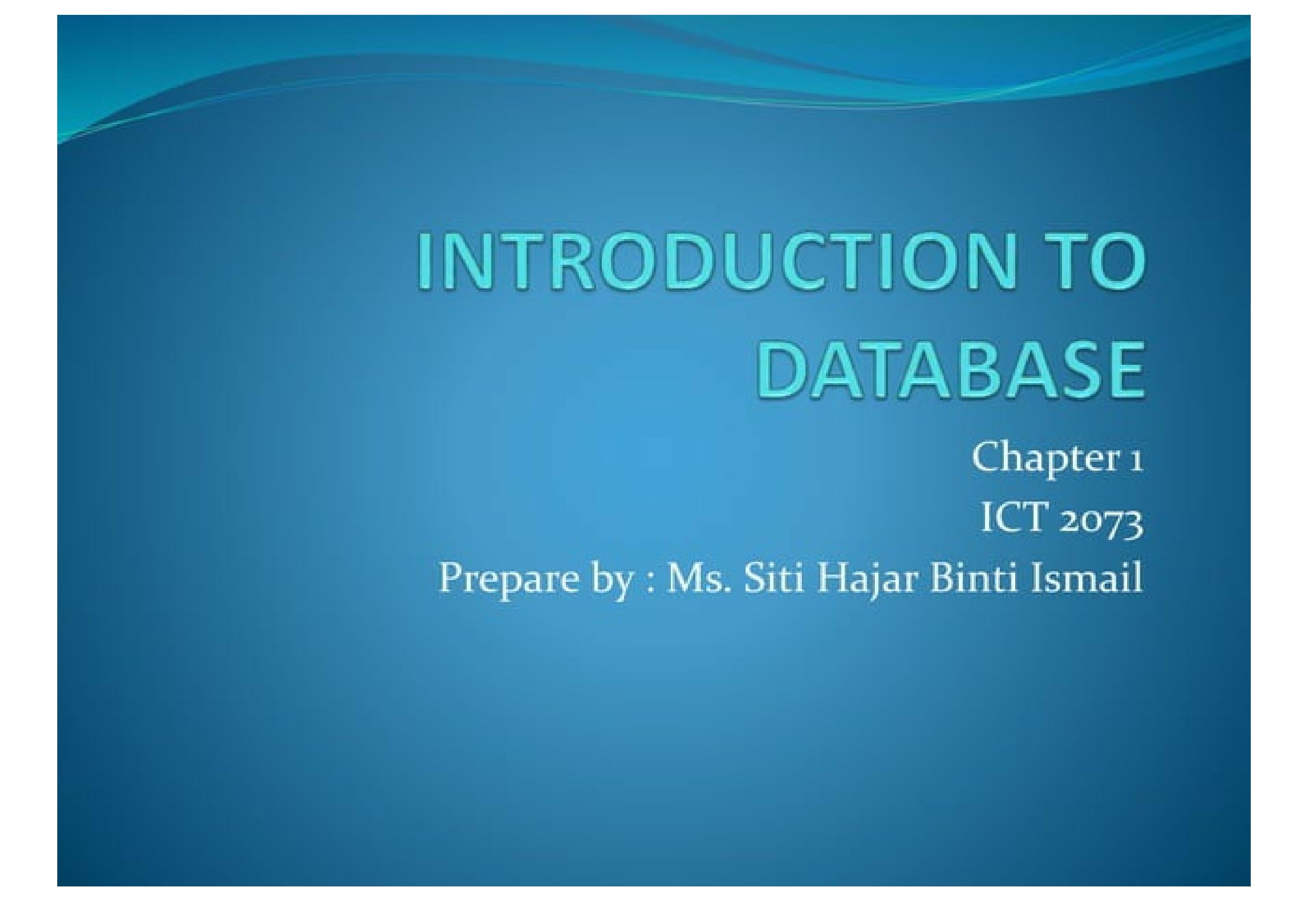 Introduction To Database by TaraVelazquezBuffalo - Issuu