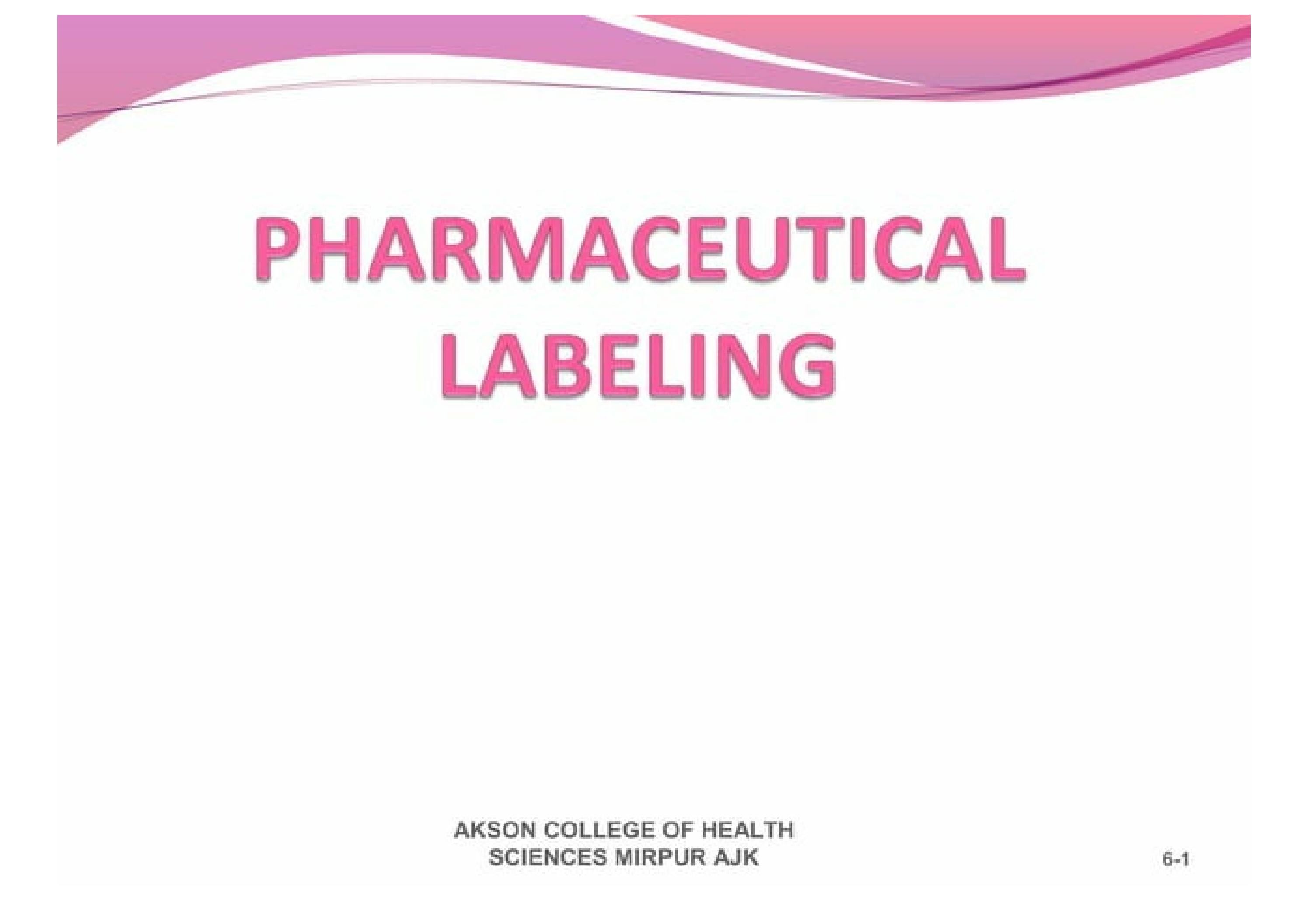 Pharmaceutical Labelling by Felicia Green - Issuu