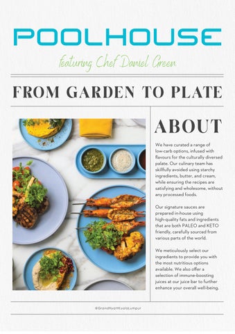 Menu: Poolhouse featuring Chef Daniel Green by Grand Hyatt Kuala Lumpur ...