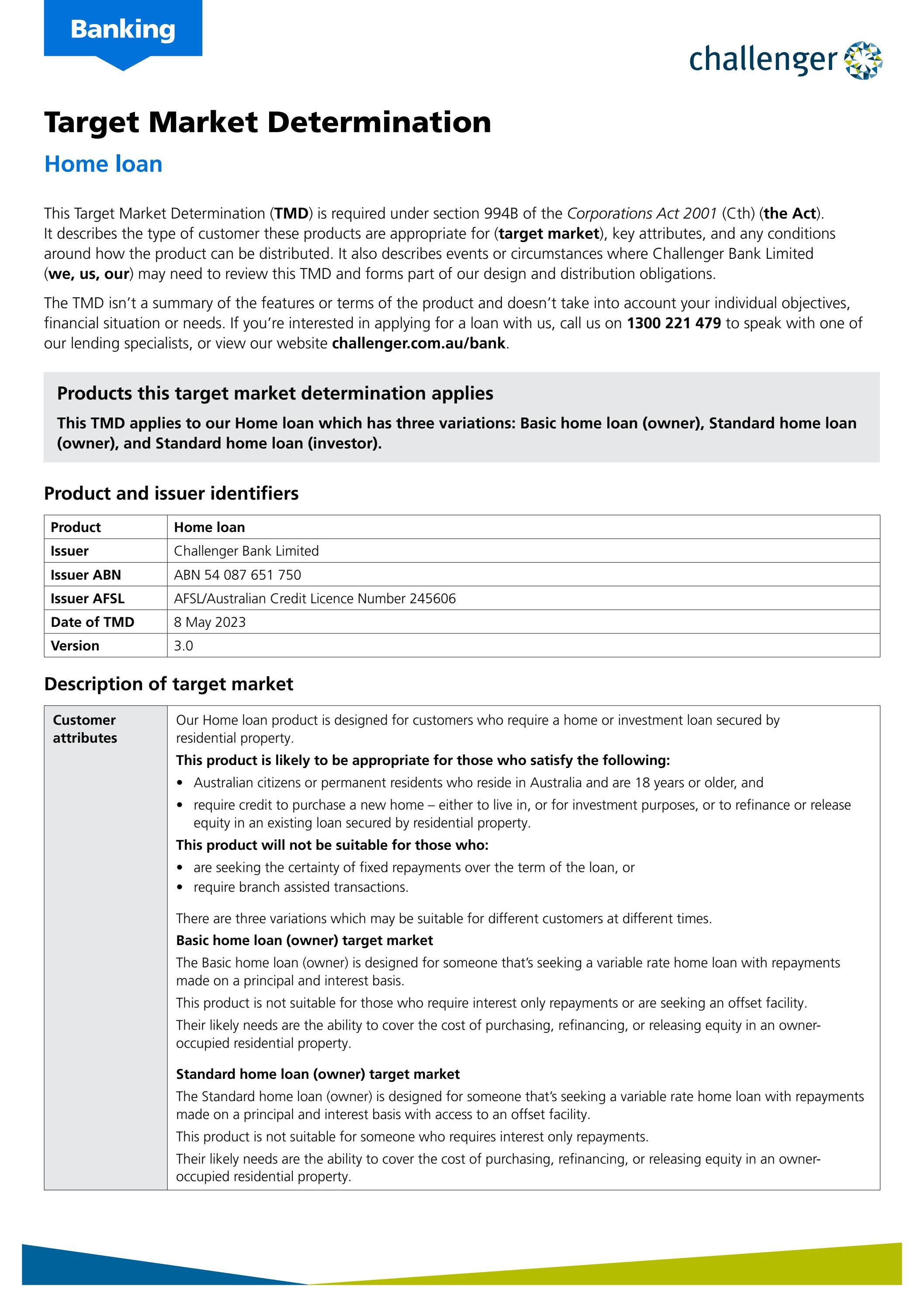 Home Loan - Target Market Determination by MyLife MyFinance - Issuu