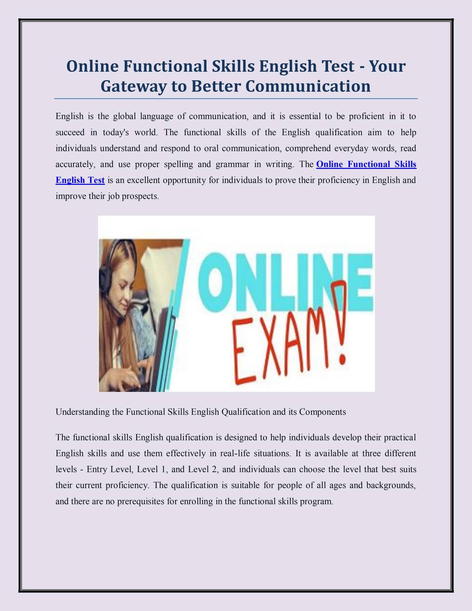 Online Functional Skills English Test - Your Gateway to Better ...