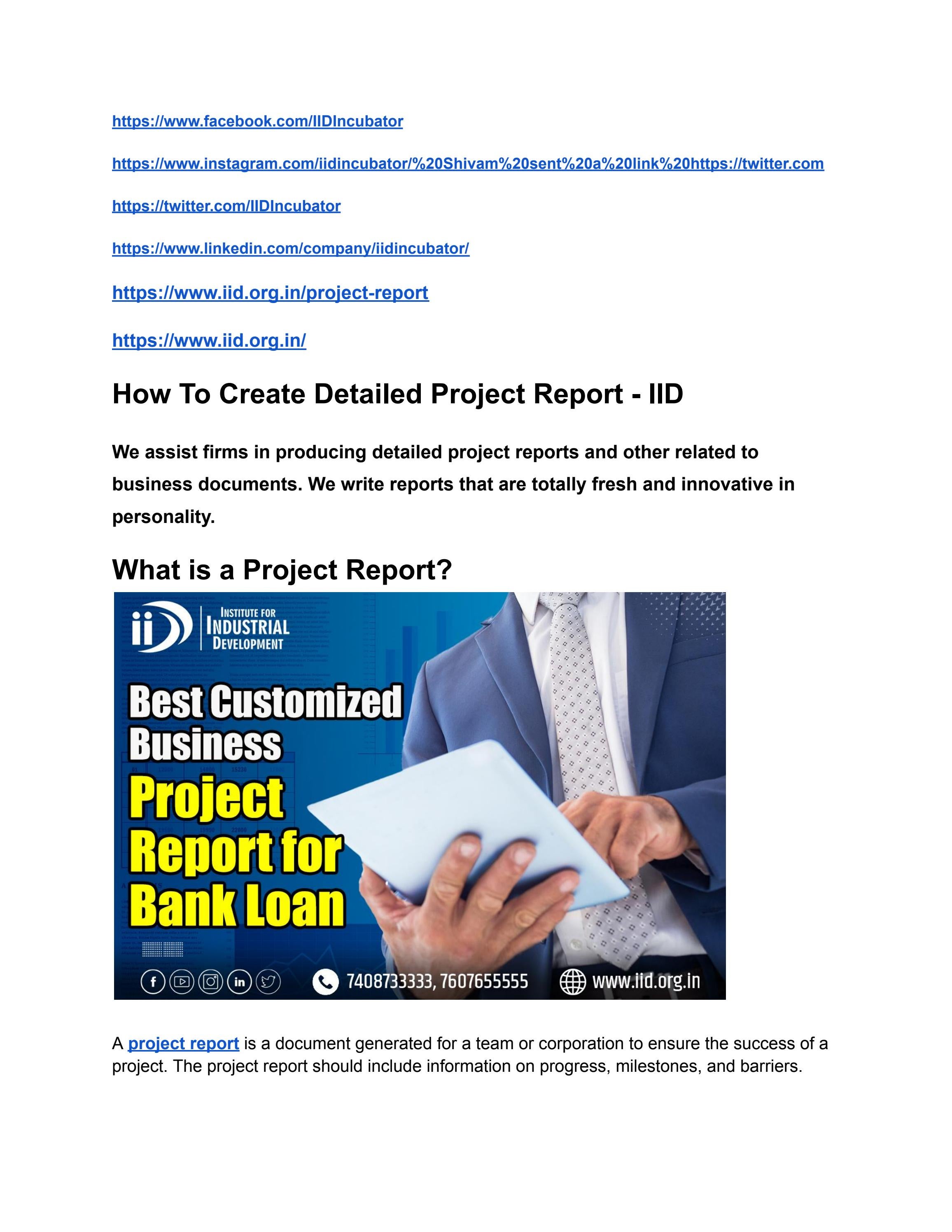 My first document by projectreportiid - Issuu