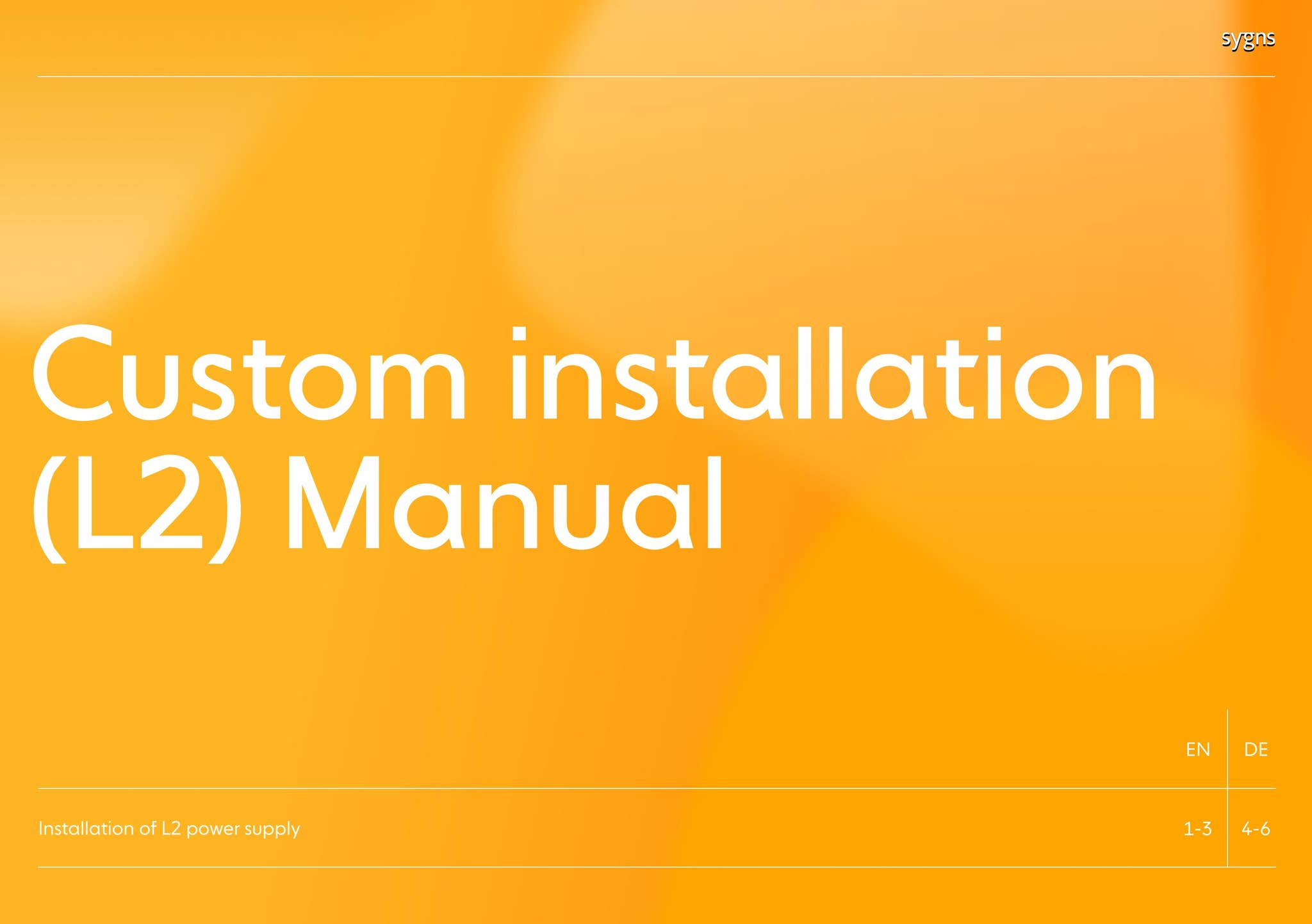 Custom installation manual by ONE TEAM Signage Group - Issuu