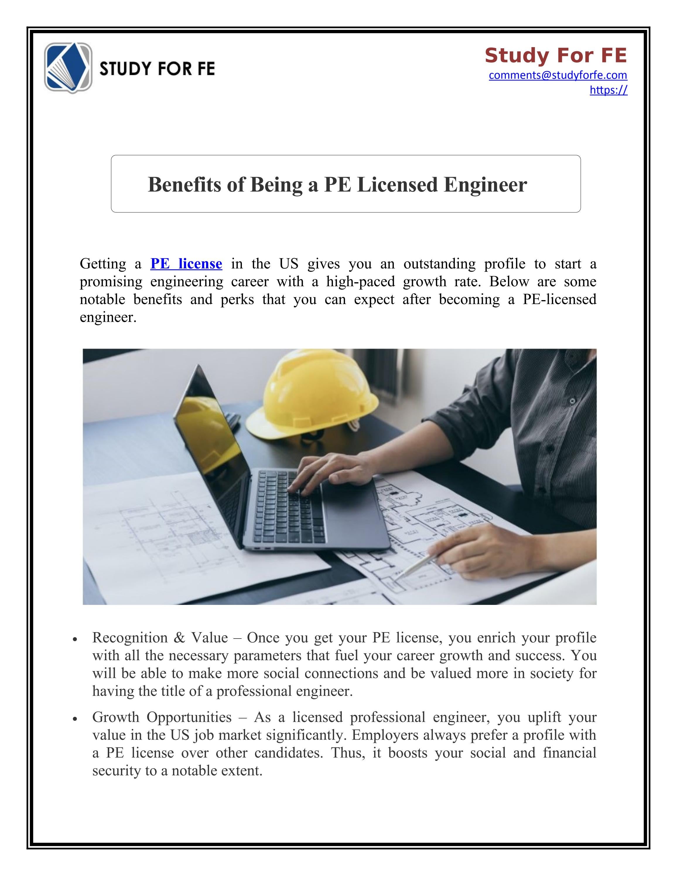 Benefits of Being a PE Licensed Engineer by Wasim Asghar - Issuu