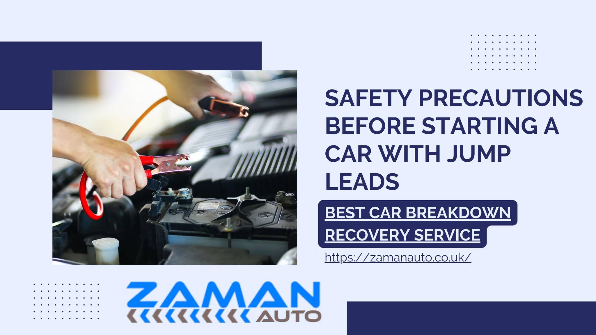 Safety Precautions Before Starting A Car With Jump Leads by Katie ...