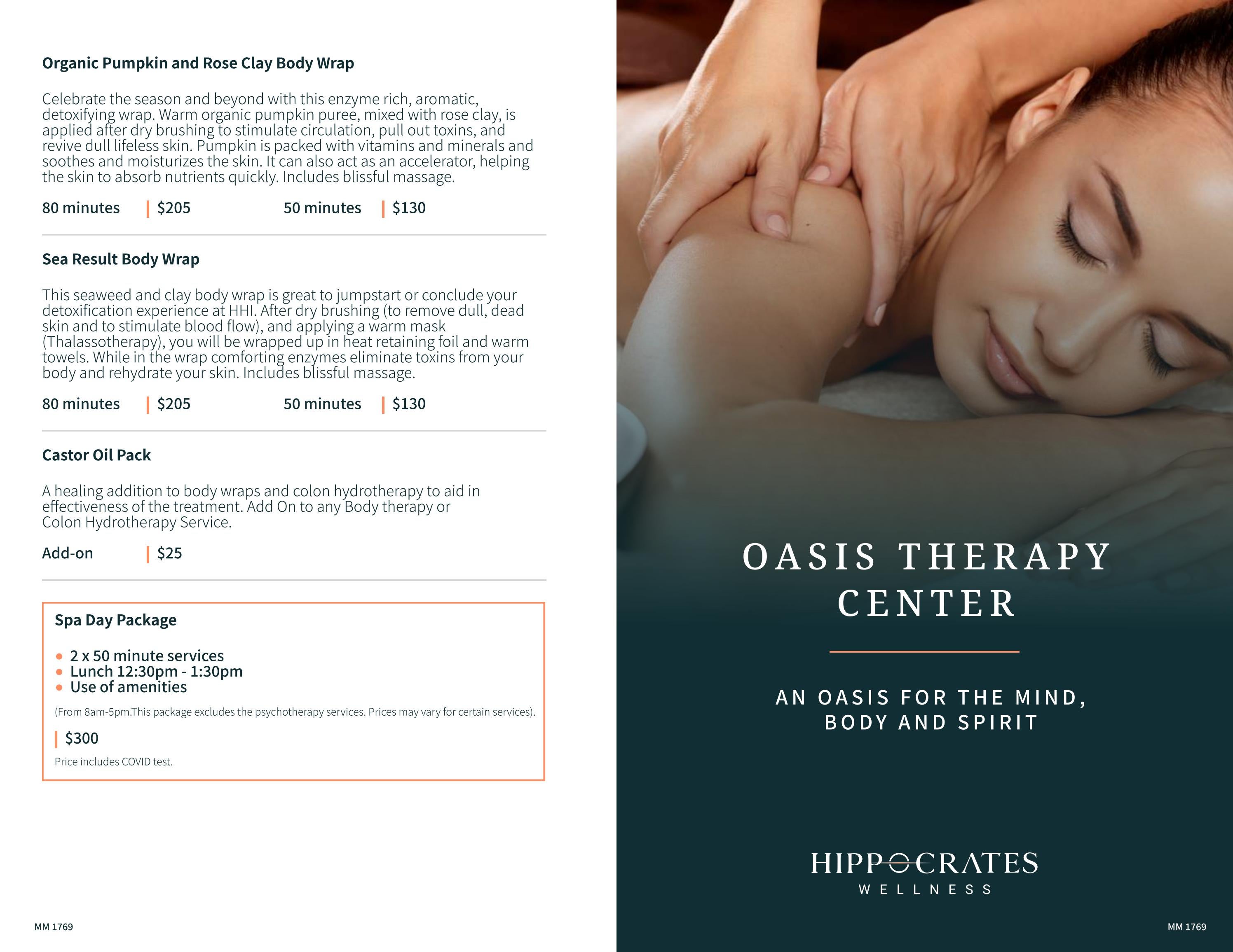 Oasis Therapy Center Brochure by Hippocrates Wellness - Issuu