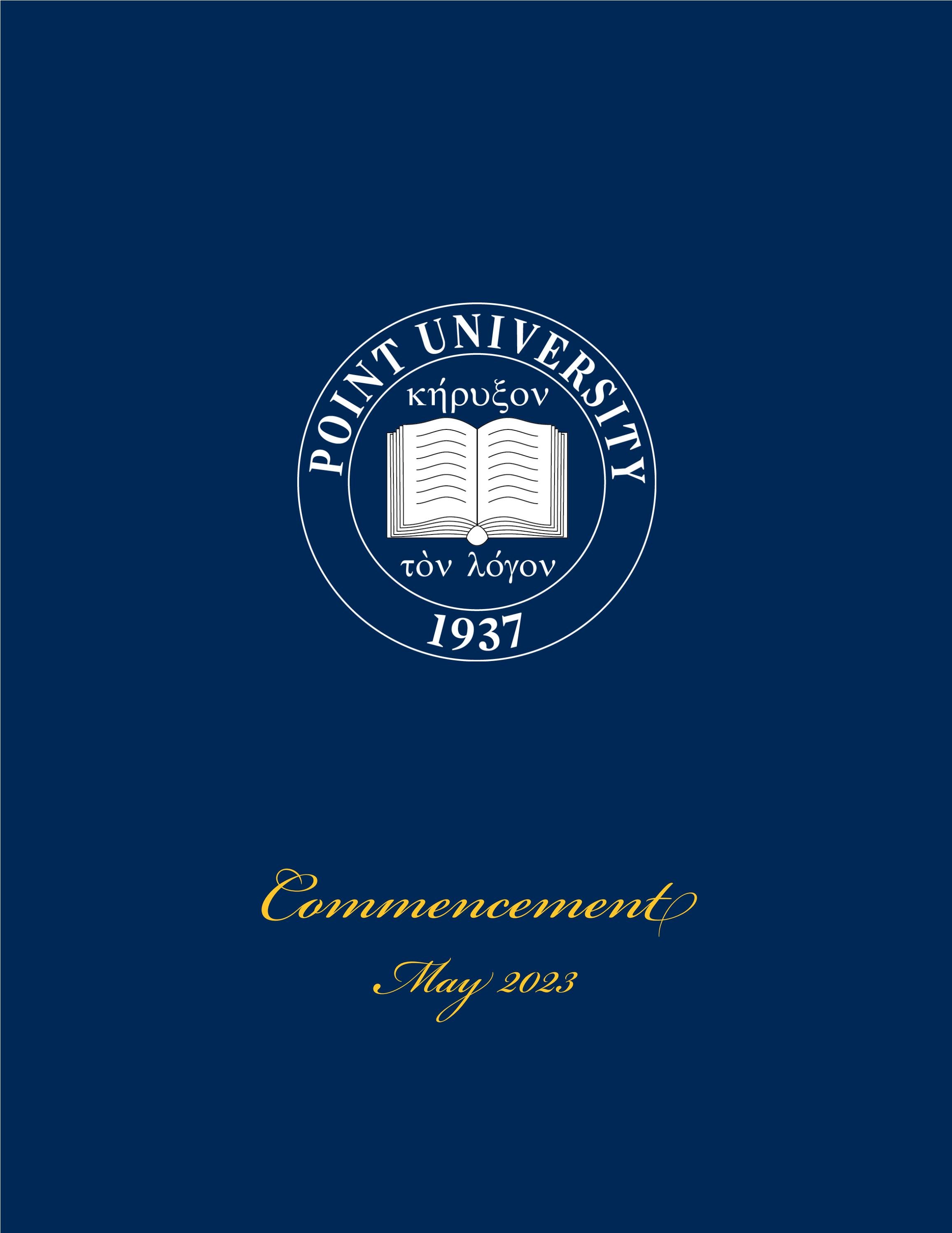 May 2023 Commencement Program by Point University - Issuu