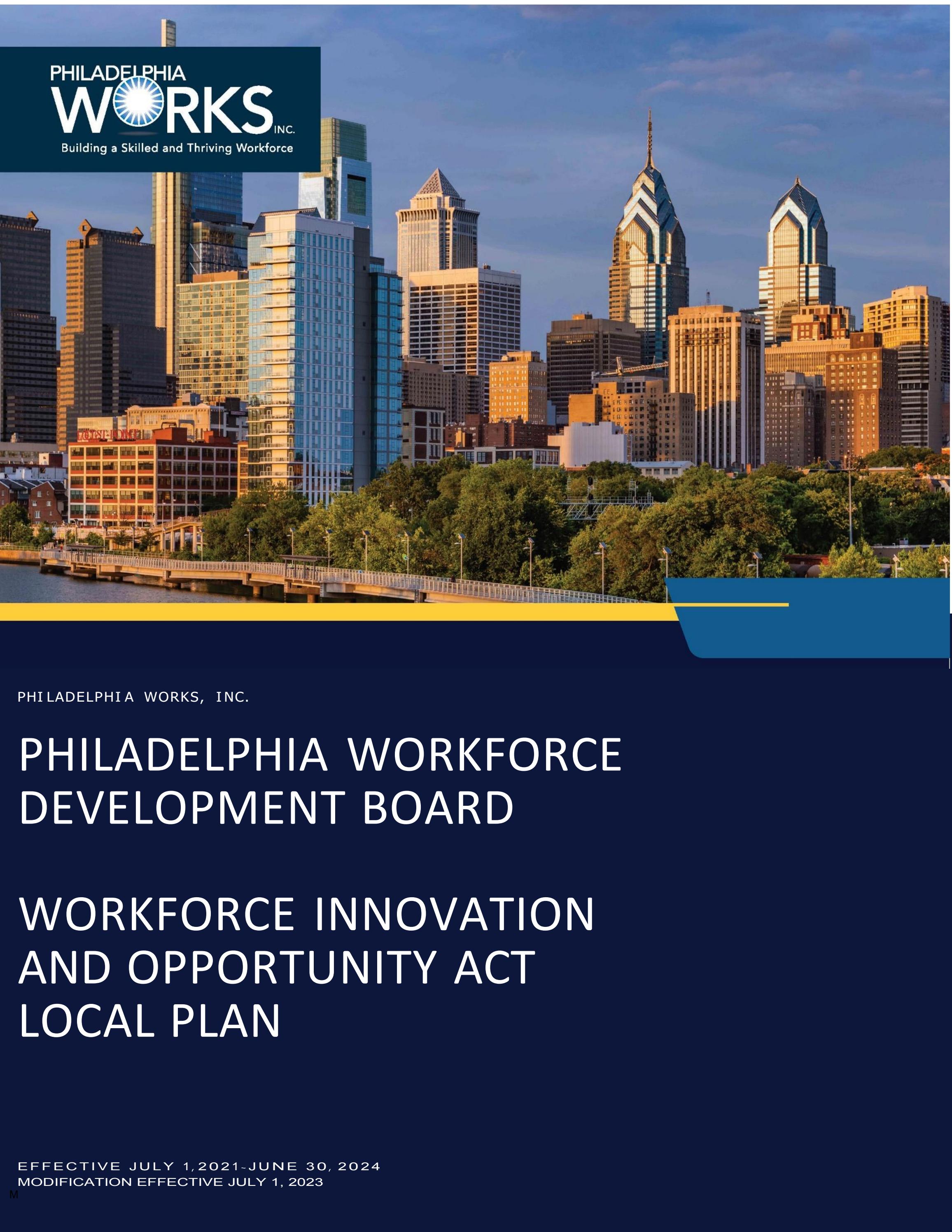 Workforce Innovation ad Opportunity Act Local and Regional Plan ...