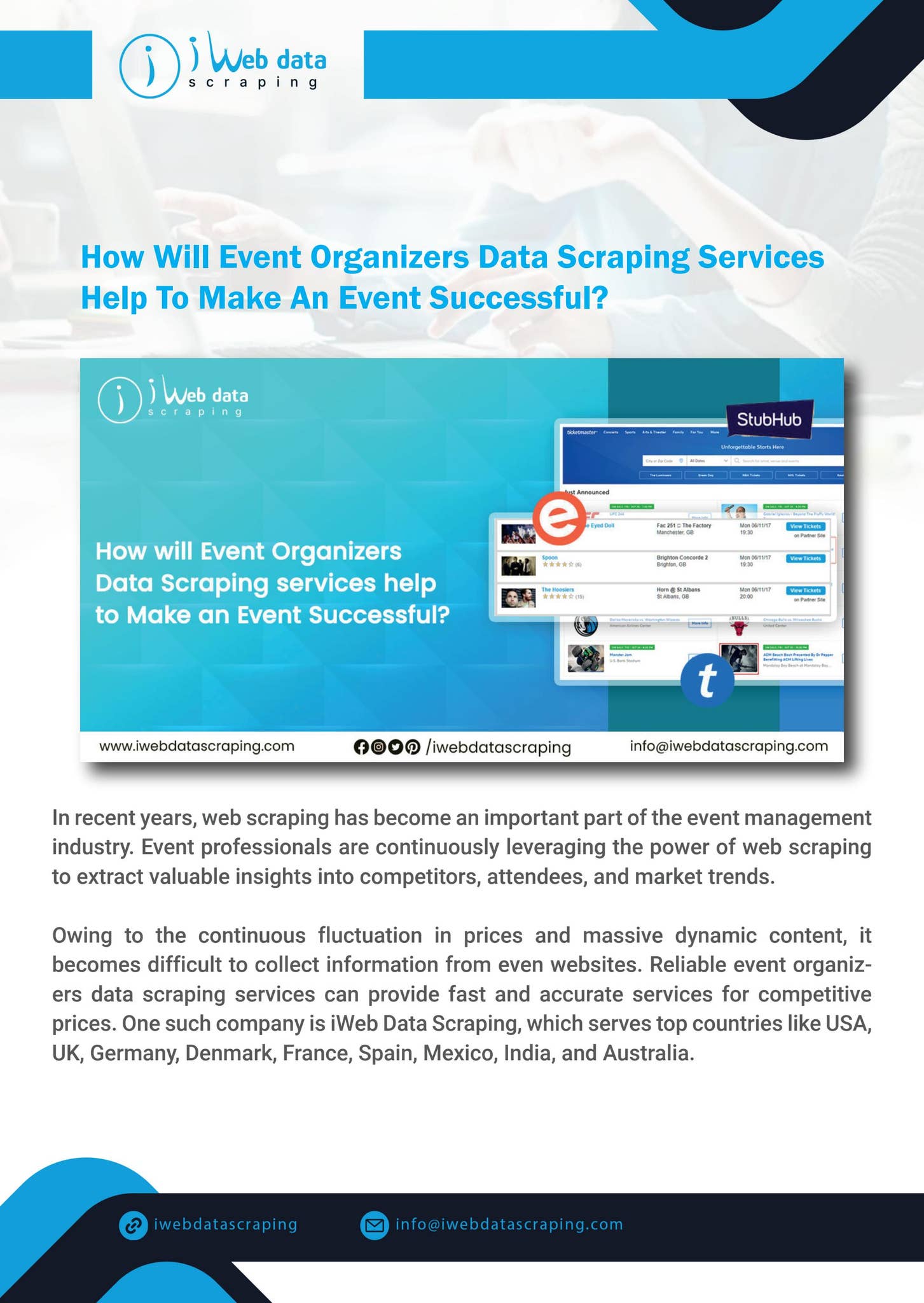 Event Organizers Data Scraping Services by iwebdatascraping - Issuu