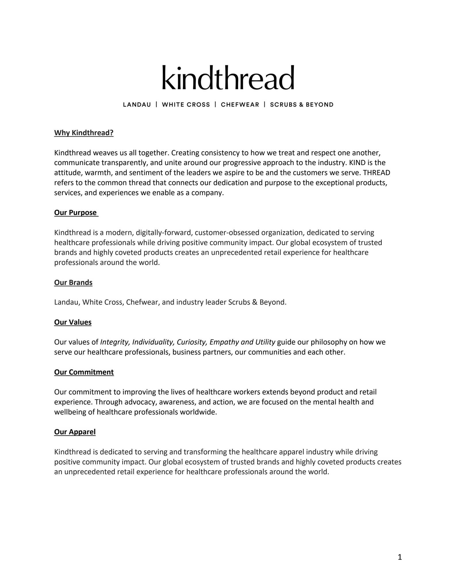 Kindthread Fact Sheet by kindthread - Issuu