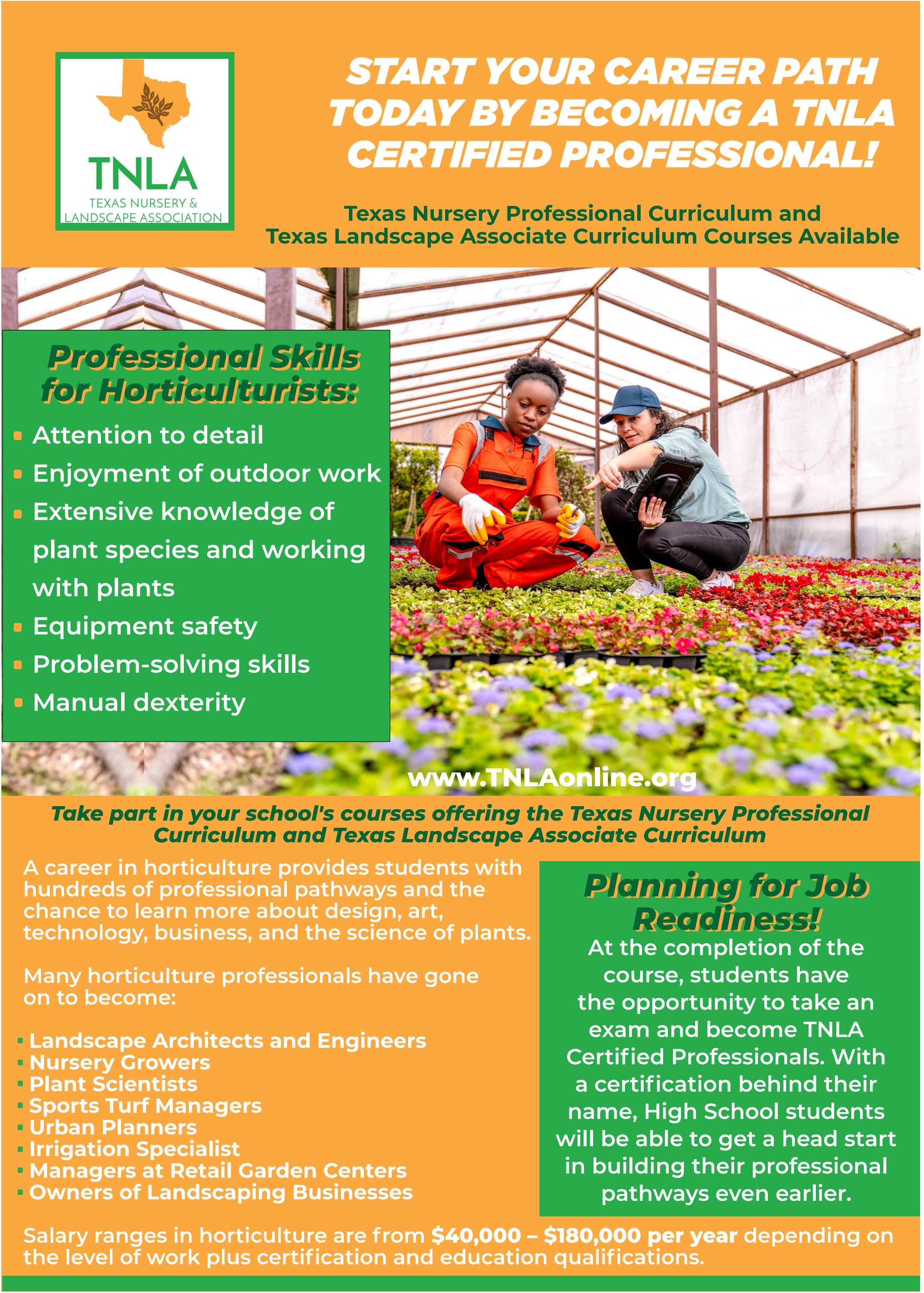 TNLA Student Flyer by Texas Nursery & Landscape Association - Issuu
