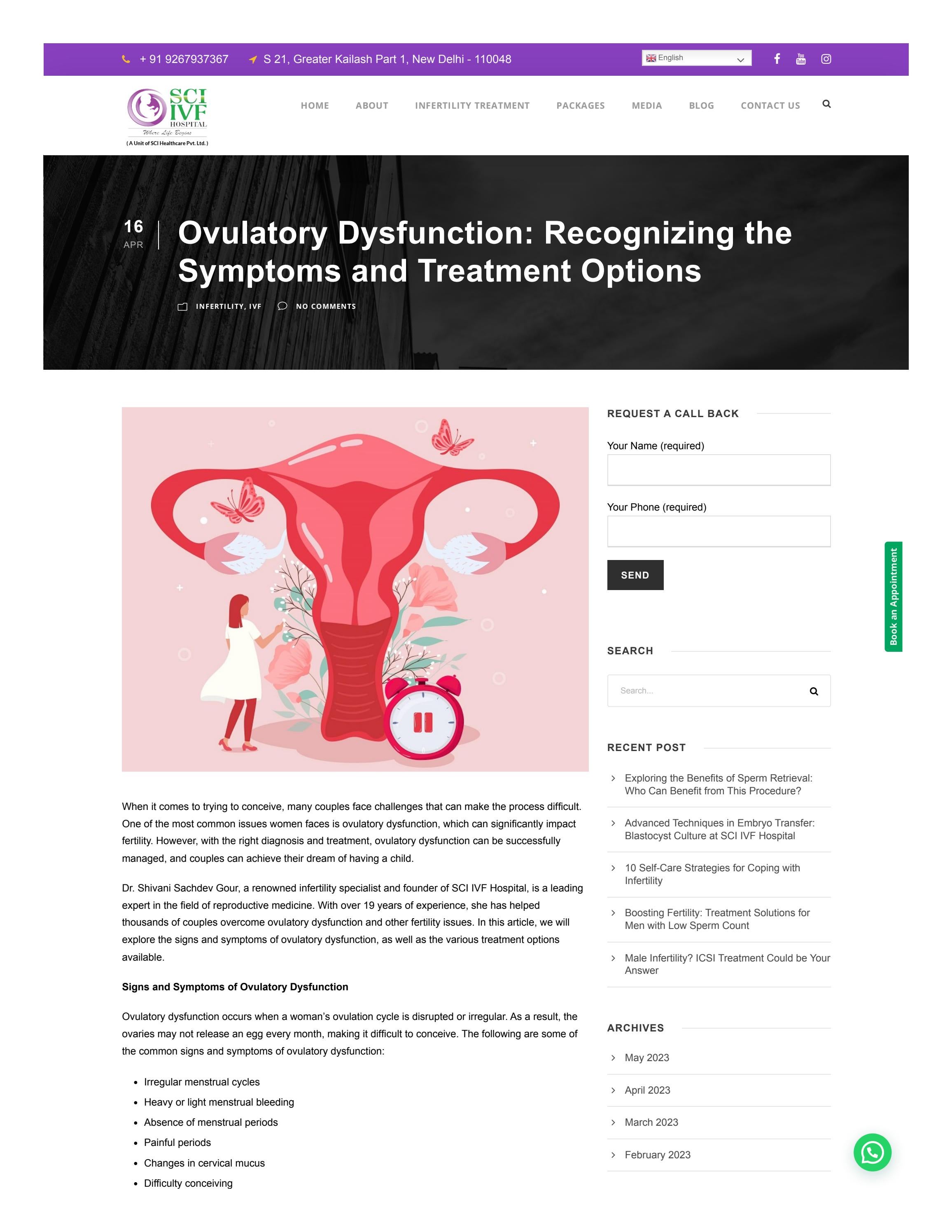Ovulatory Dysfunction: Recognizing the Symptoms and Treatment Options ...