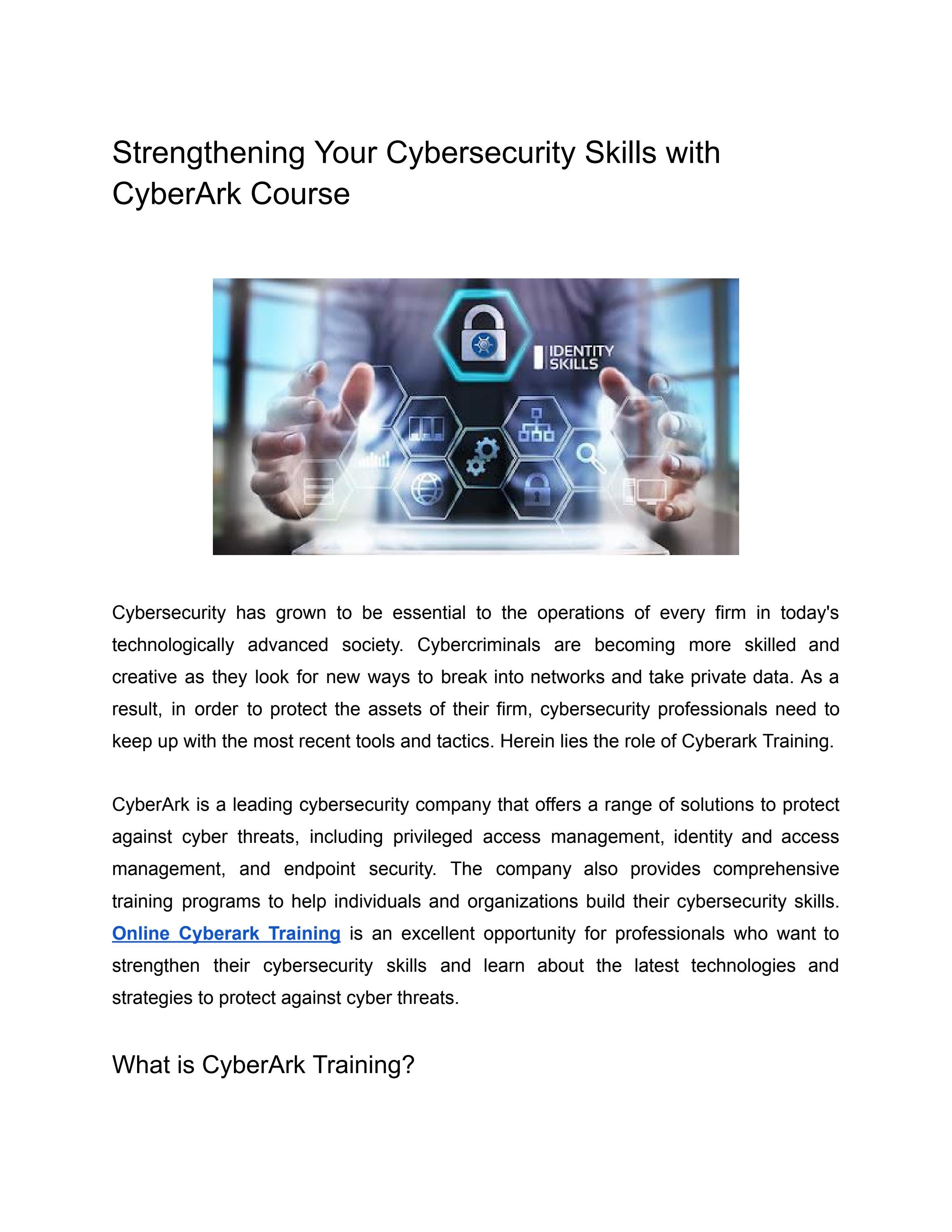 Strengthening Your Cybersecurity Skills with CyberArk Course by ...