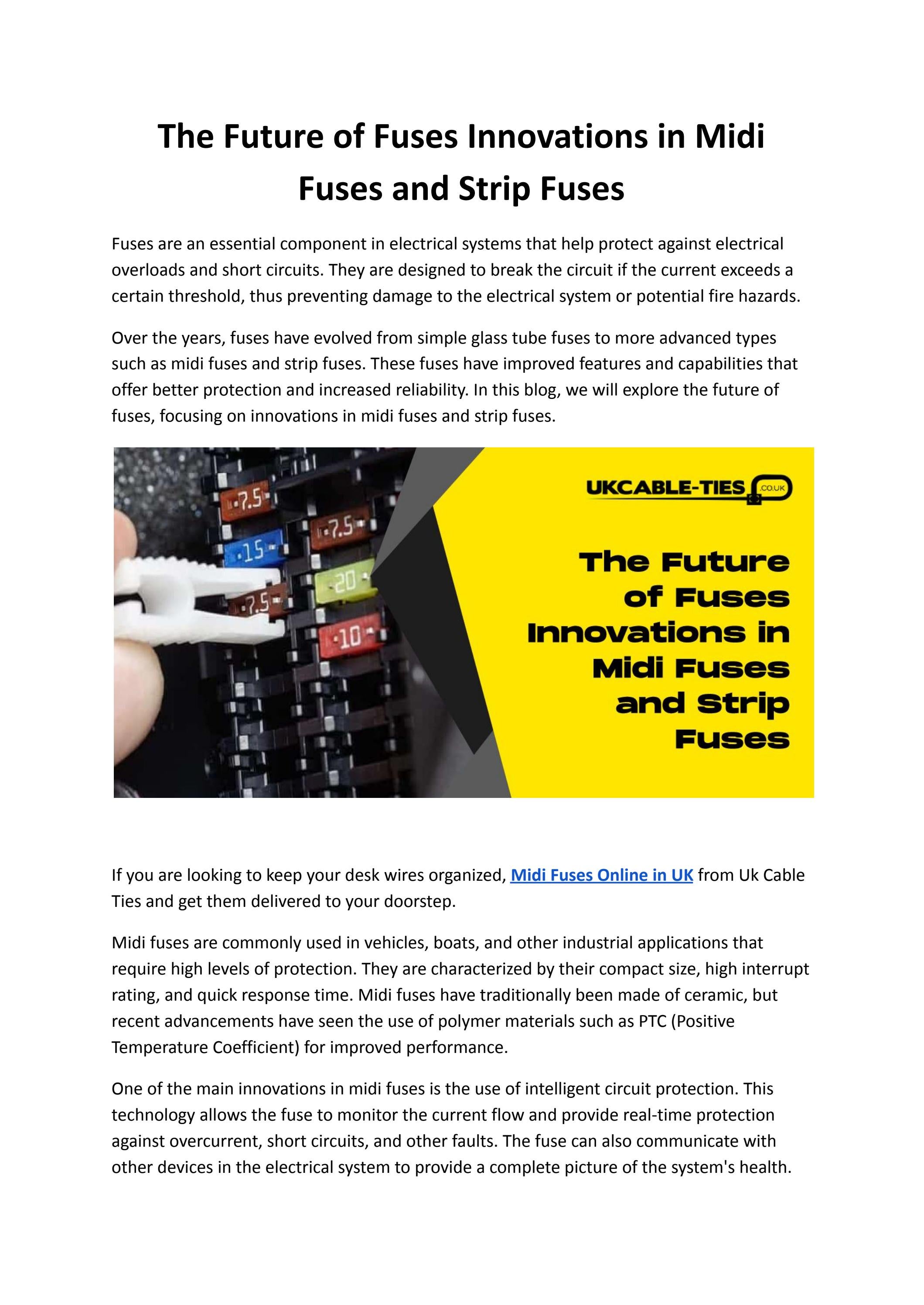 The Future of Fuses Innovations in Midi Fuses and Strip Fuses by ...