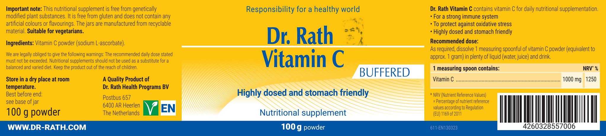 611 Dr. Rath Sodium Ascorbate 100 g Powder - EN by Dr. Rath Health ...