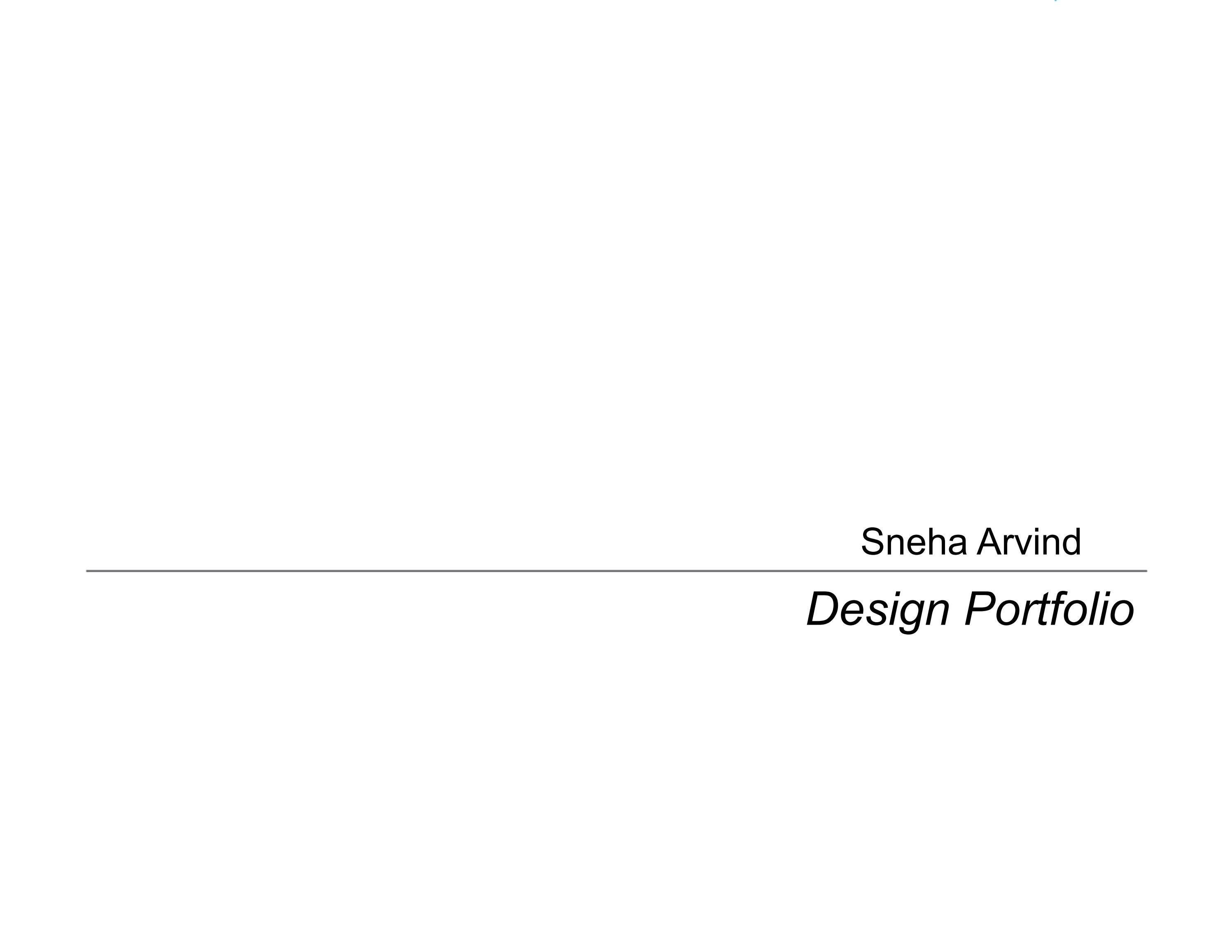 Design Portfolio of Sneha Arvind by sneha_arvind - Issuu