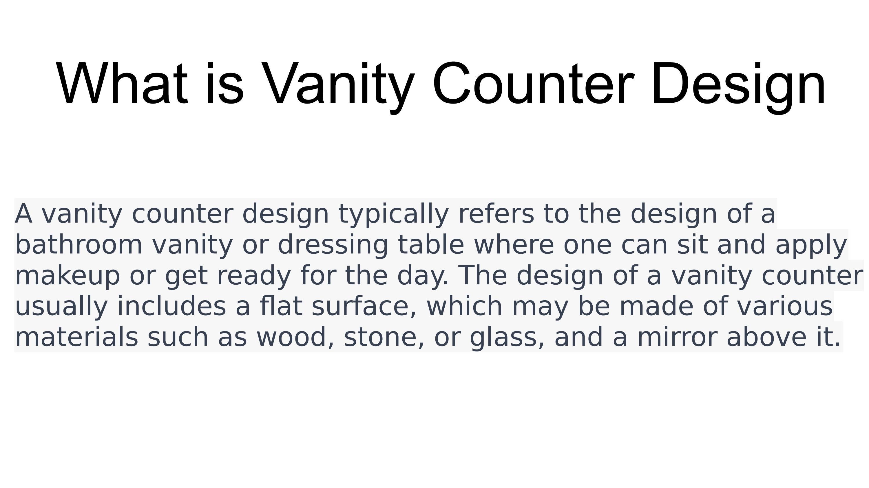 What is vanity counter design by Wishfulmodular Kitchen - Issuu