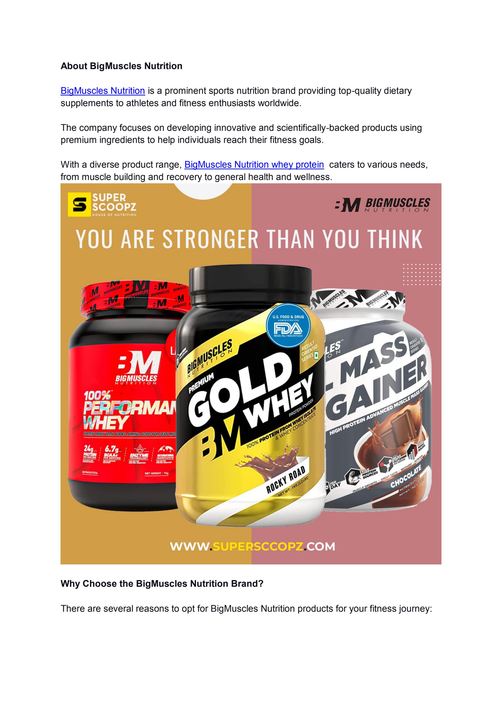 Why Choose the BigMuscles Nutrition Brand? by superscoopz - Issuu