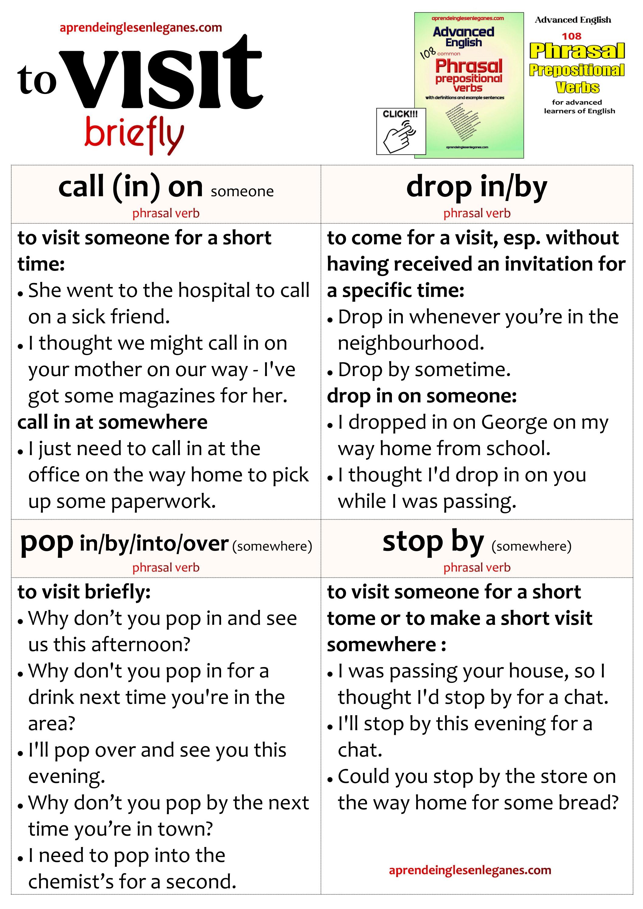 To Visit Briefly Phrasal Verbs By AIEL Issuu To Visit Briefly Phrasal Verbs By AIEL Issuu