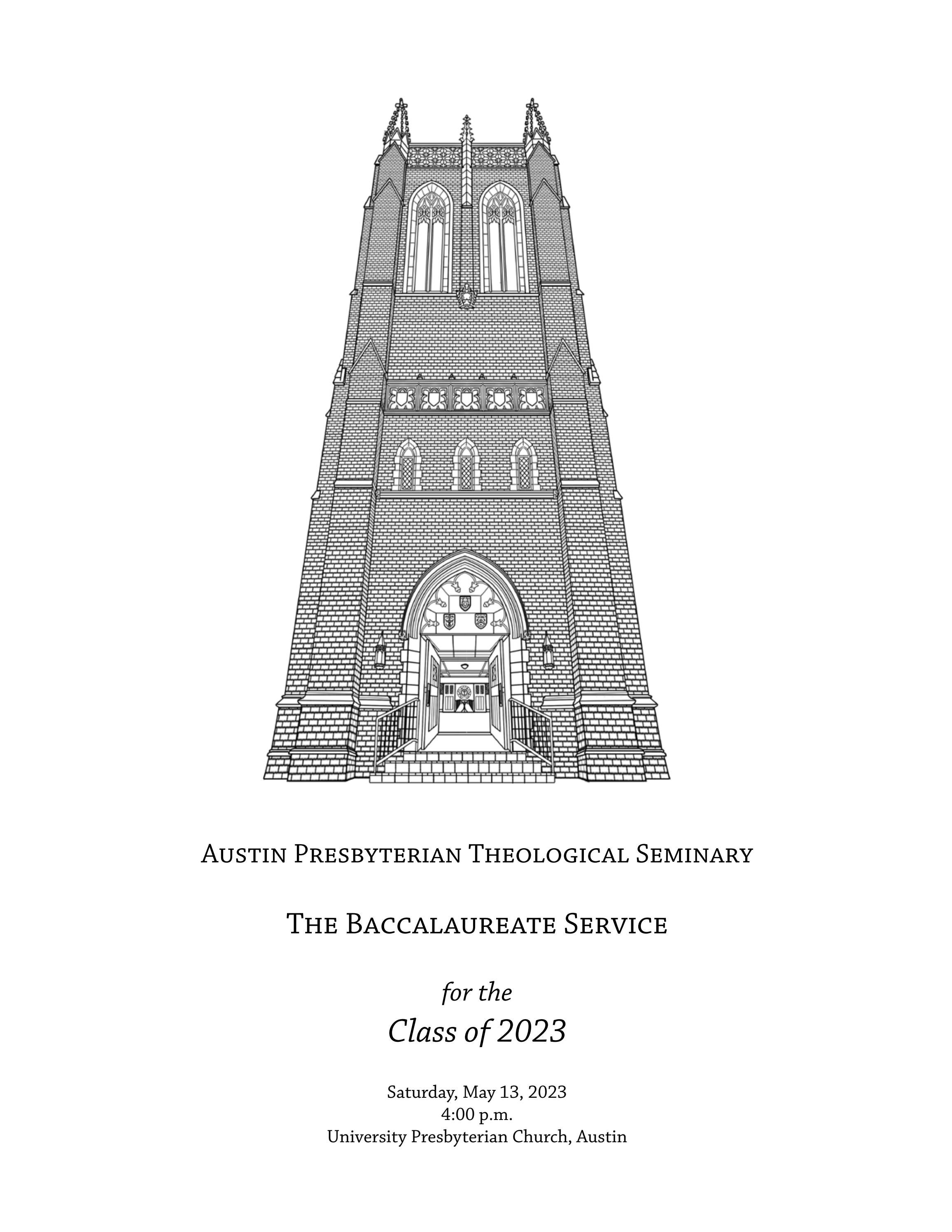 2023 Baccalaureate Program by Austin Presbyterian Theological Seminary ...