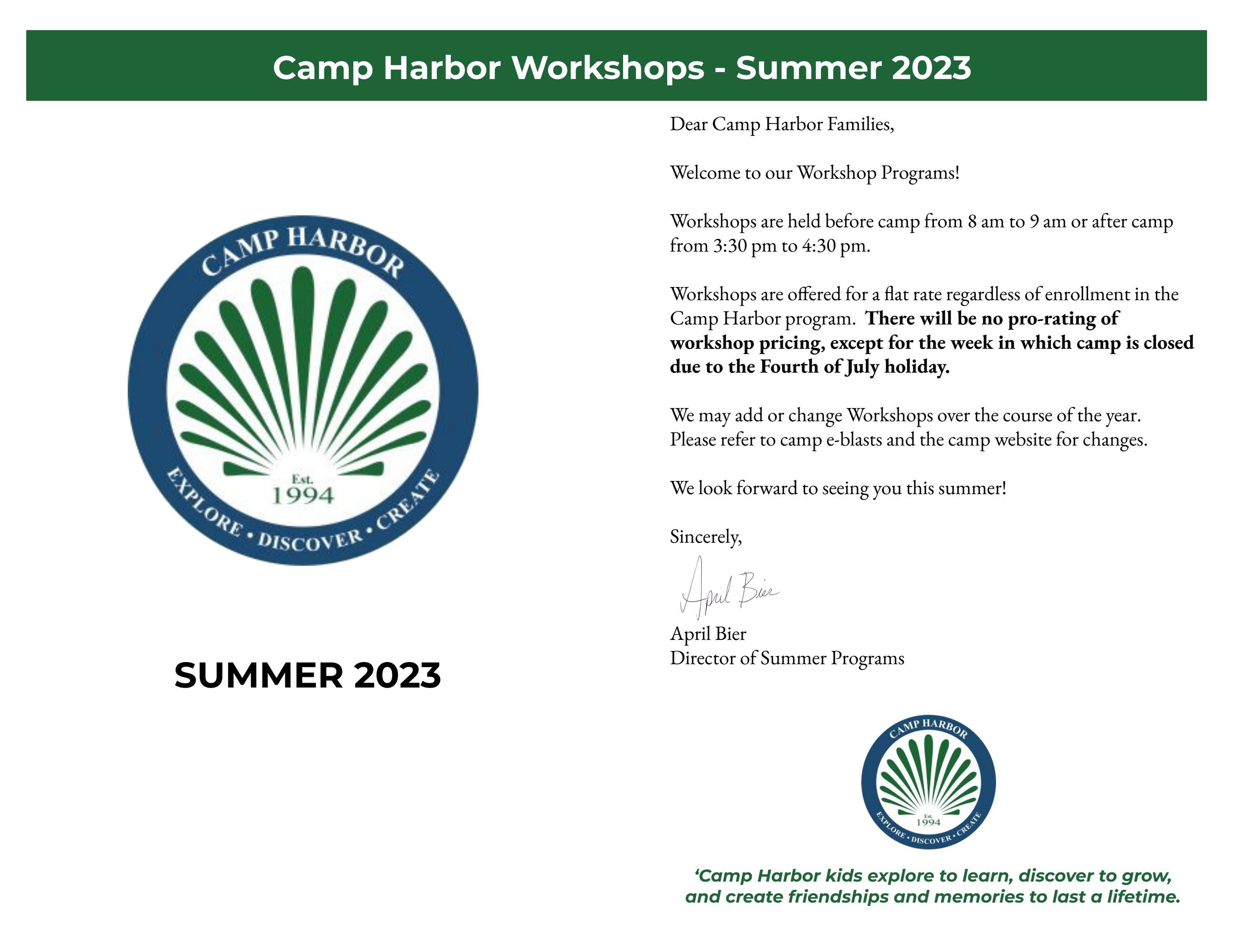 WORKSHOP AND TRAILBLAZER SUMMER SCHOOL PROGRAMS by Harbor Country Day School - Issuu
