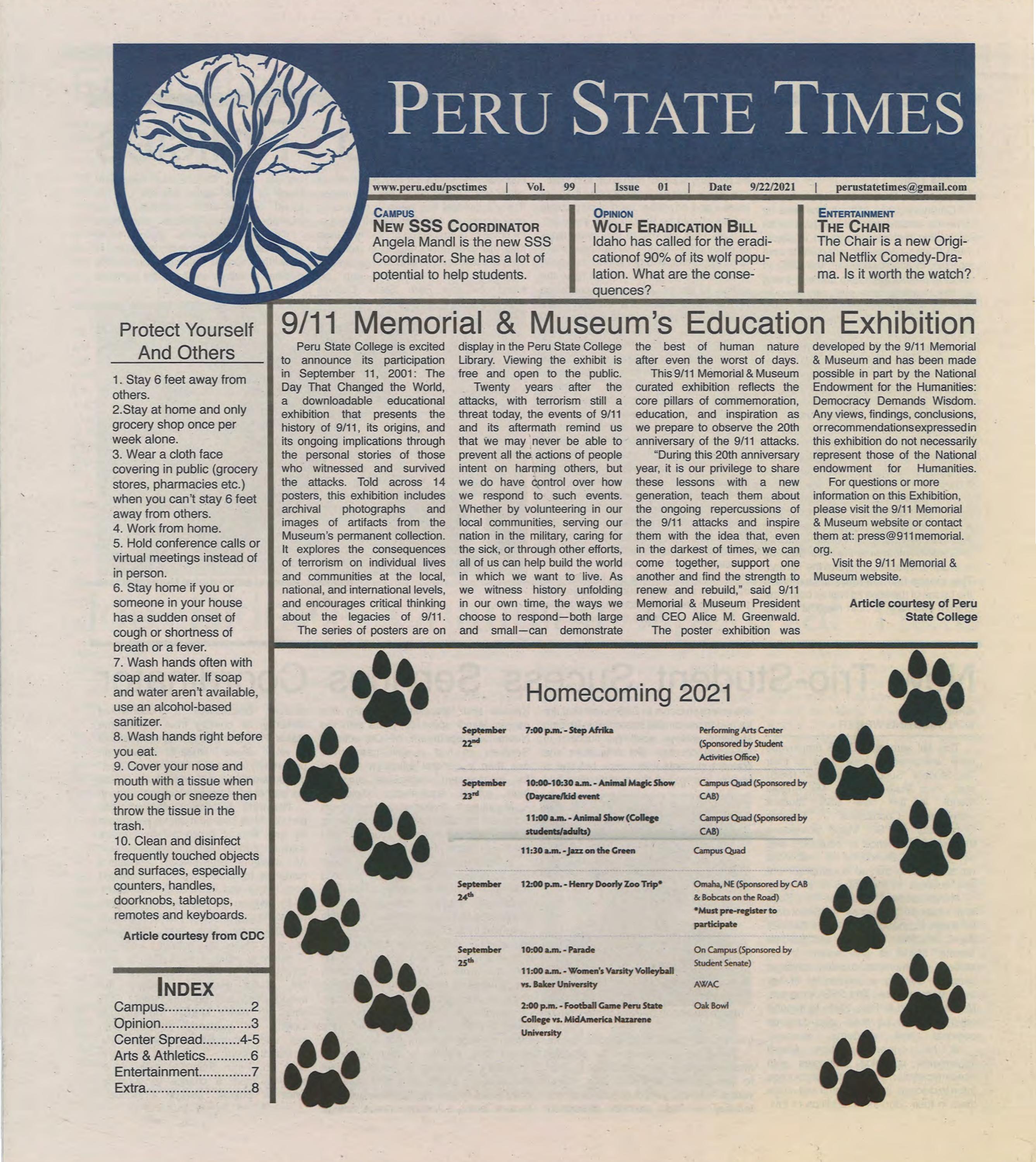 2021-2022 Peru State Times (Peru, NE) - Issues 1-5 by Peru State ...