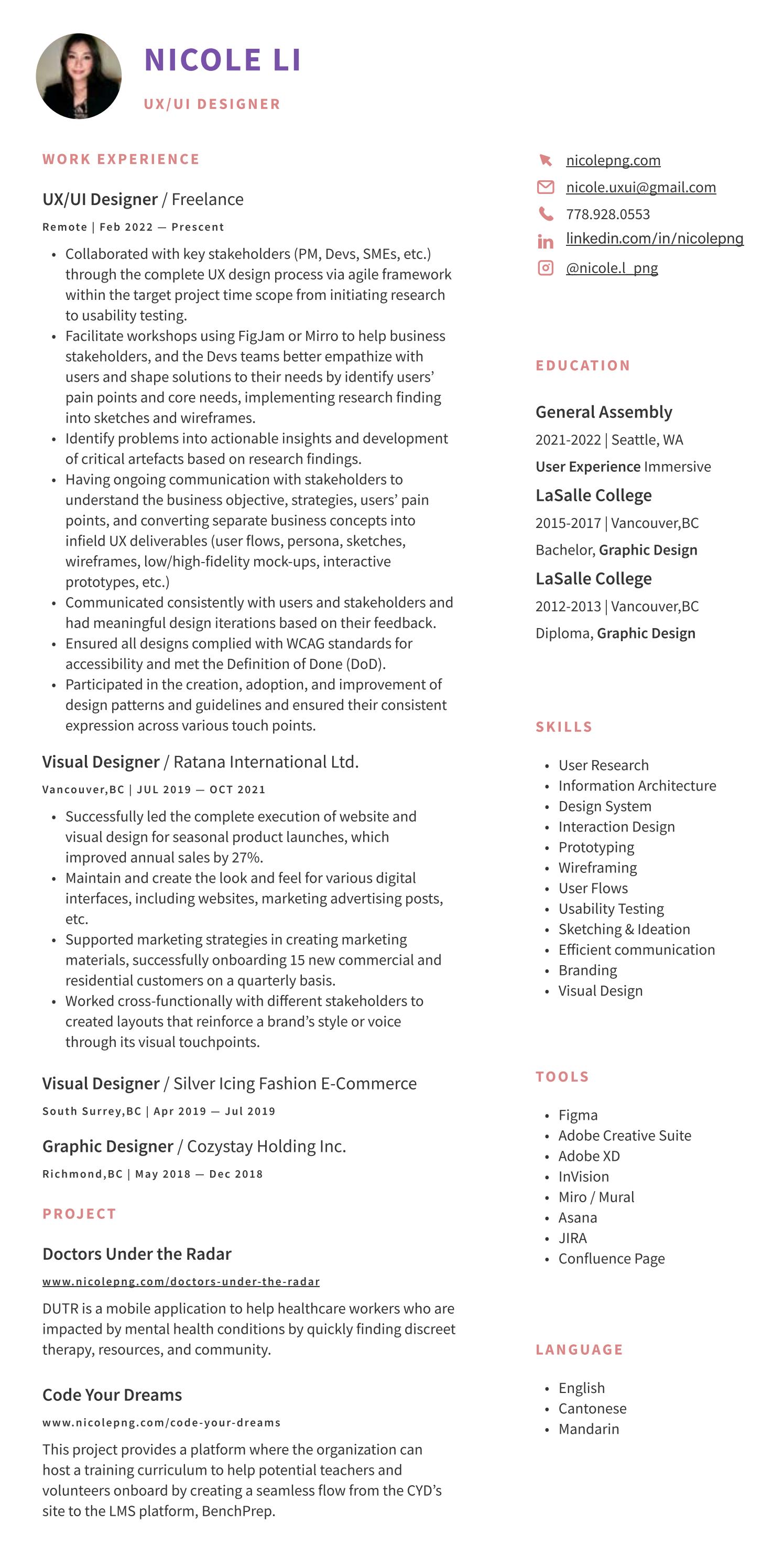 Resume by Nicole Li - Issuu
