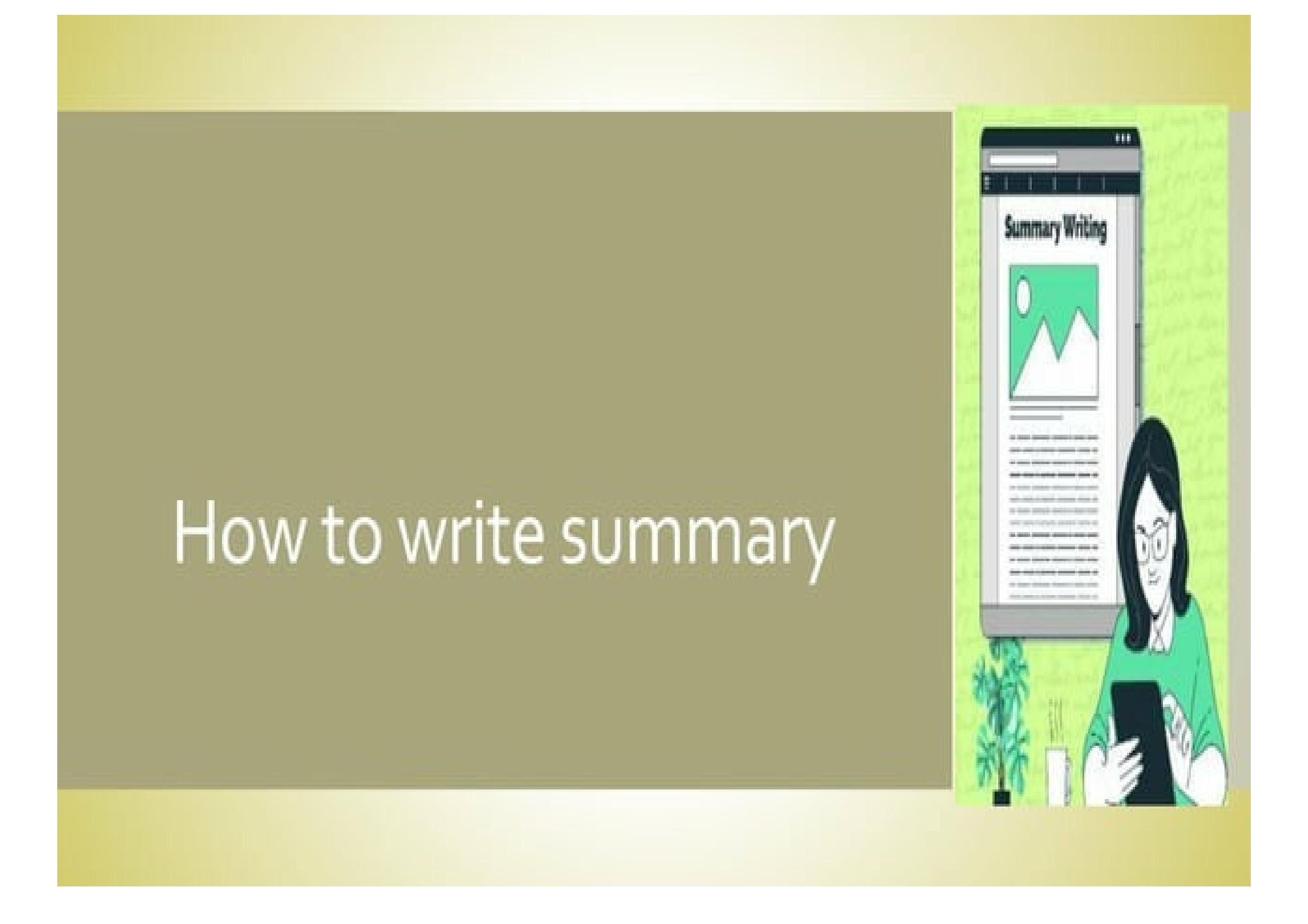 How To Write Summary.Pptx by Jessica Thompson - Issuu