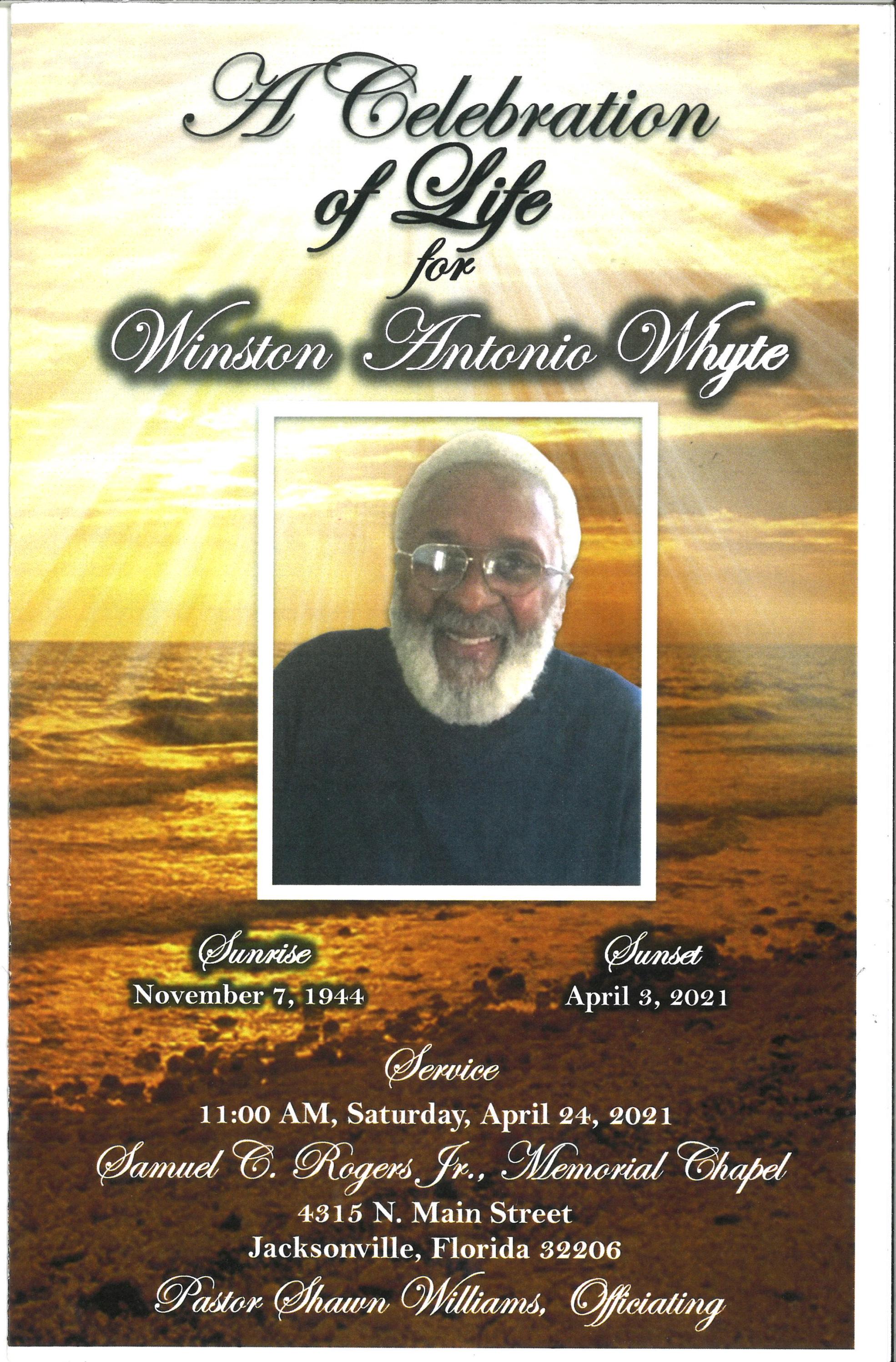 Winston Antonio Whyte Funeral Program by hibbertfamily - Issuu