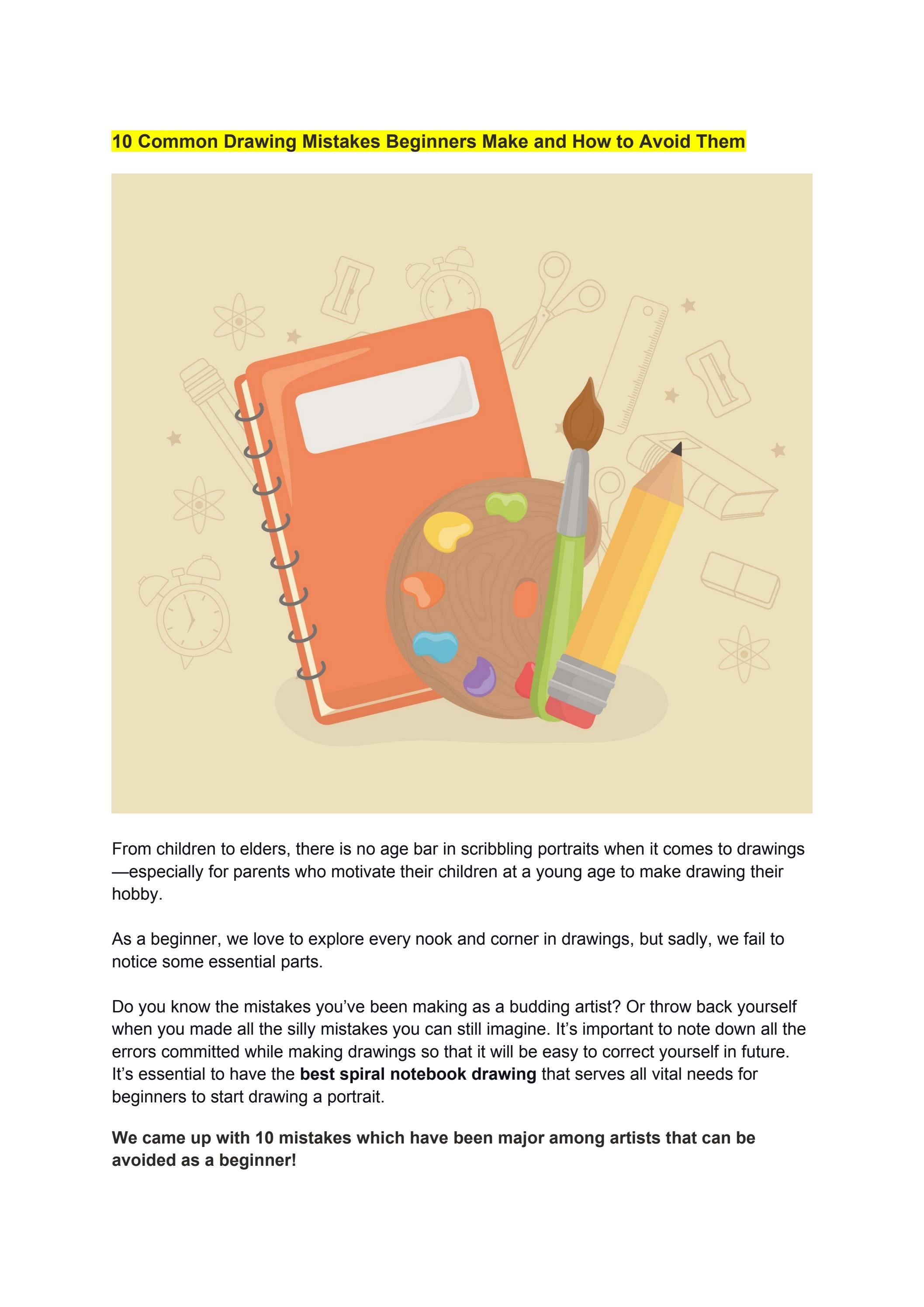 10 Common Drawing Mistakes Beginners Make and How to Avoid Them by ...