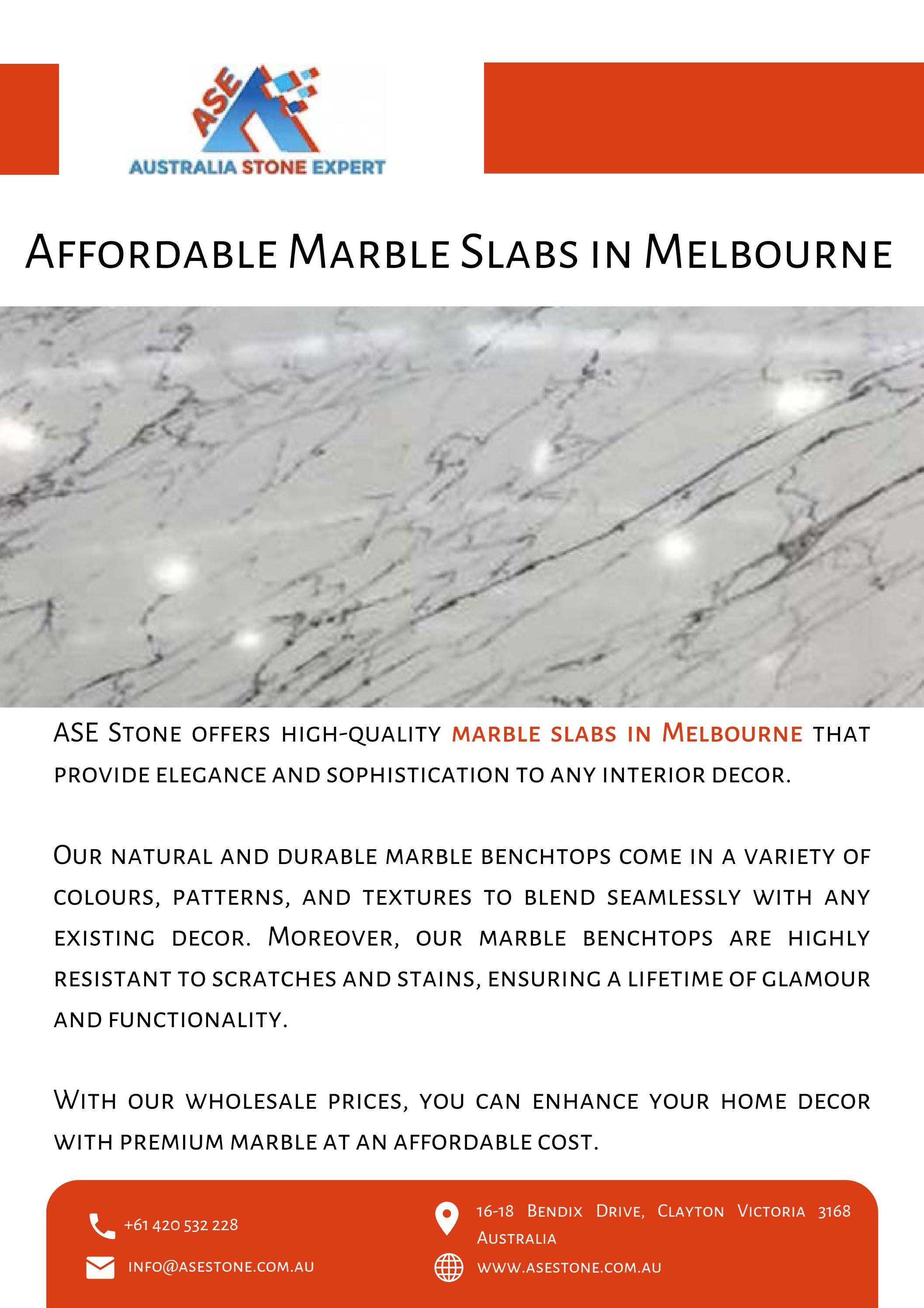 Affordable Marble Slabs in Melbourne by asestone.australia - Issuu