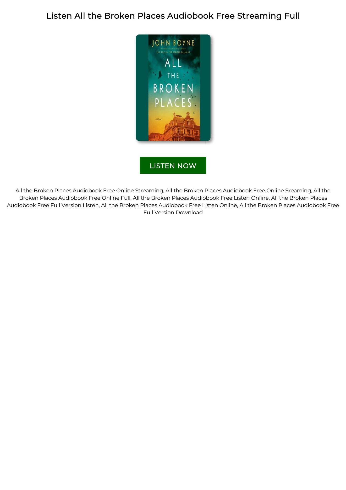 All the Broken Places Audiobook Free Complete by PolyxenaPhoebe - Issuu