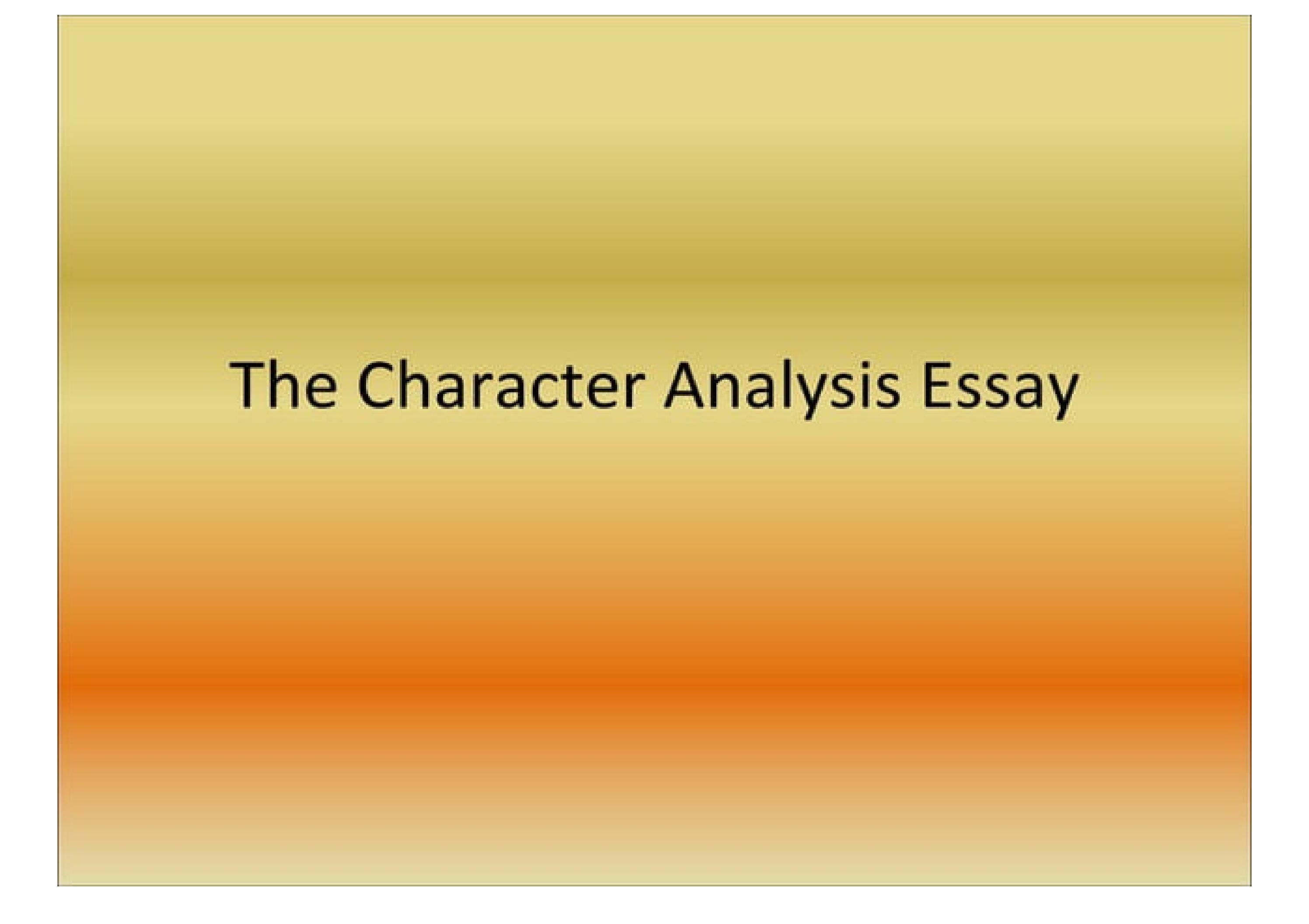 Character Analysis Essay by Vanessa Olson - Issuu