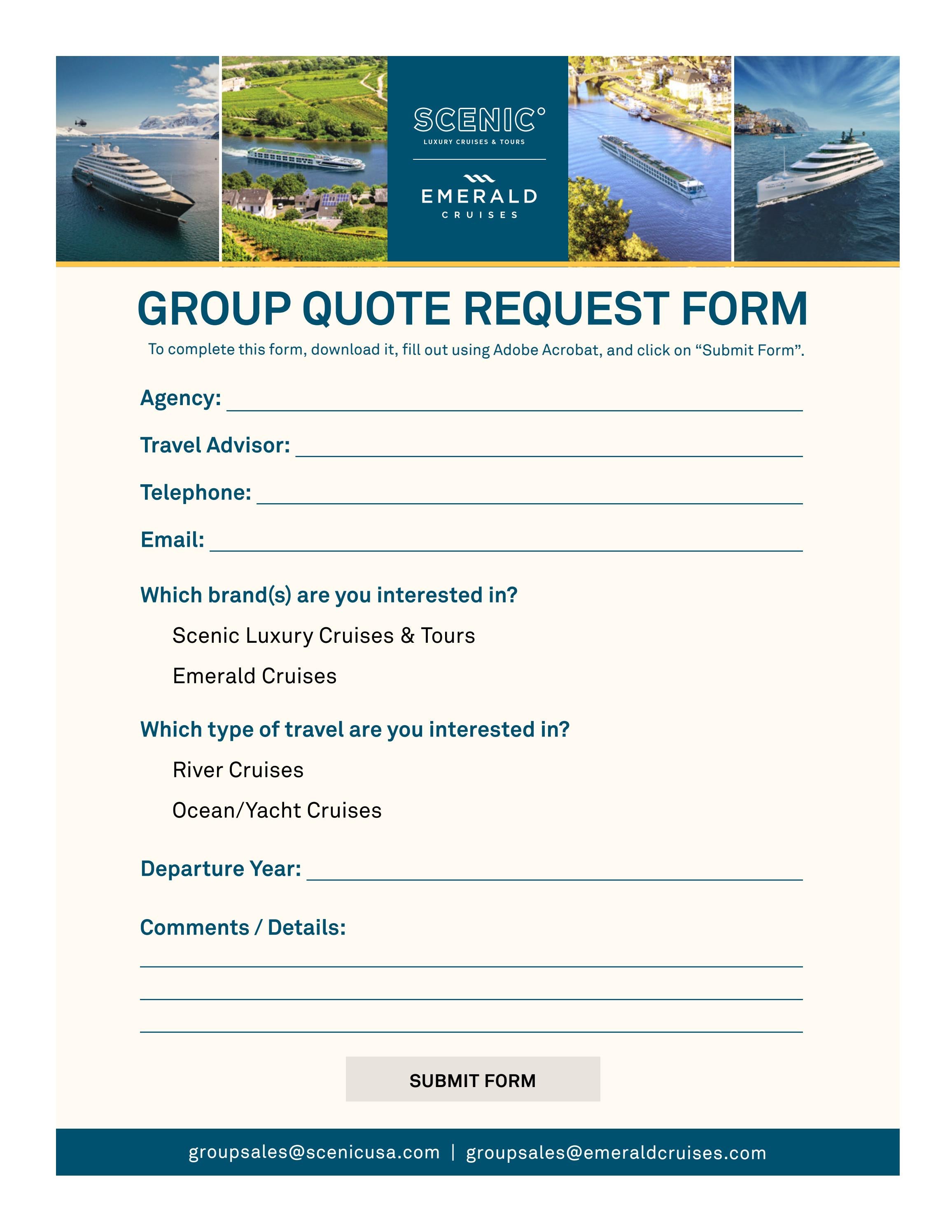 Group Quote Request Form by Scenic & Emerald Cruises US - Issuu