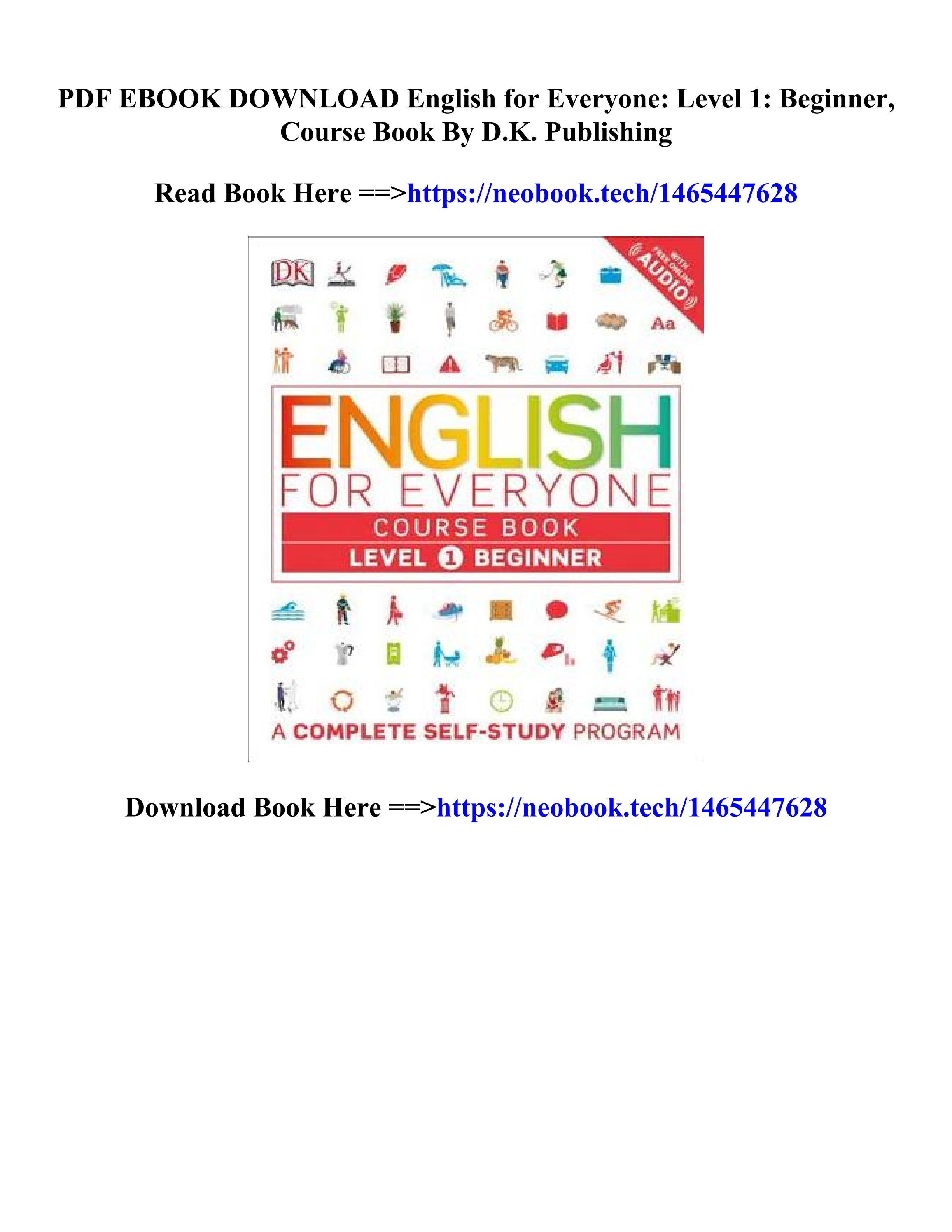 Download English for Everyone: Level 1: Beginner, Course Book - D.K ...