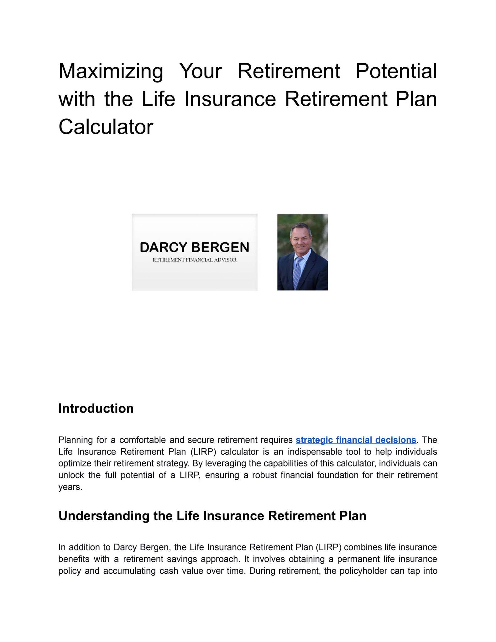 Maximizing Your Retirement Potential with the Life Insurance Retirement ...